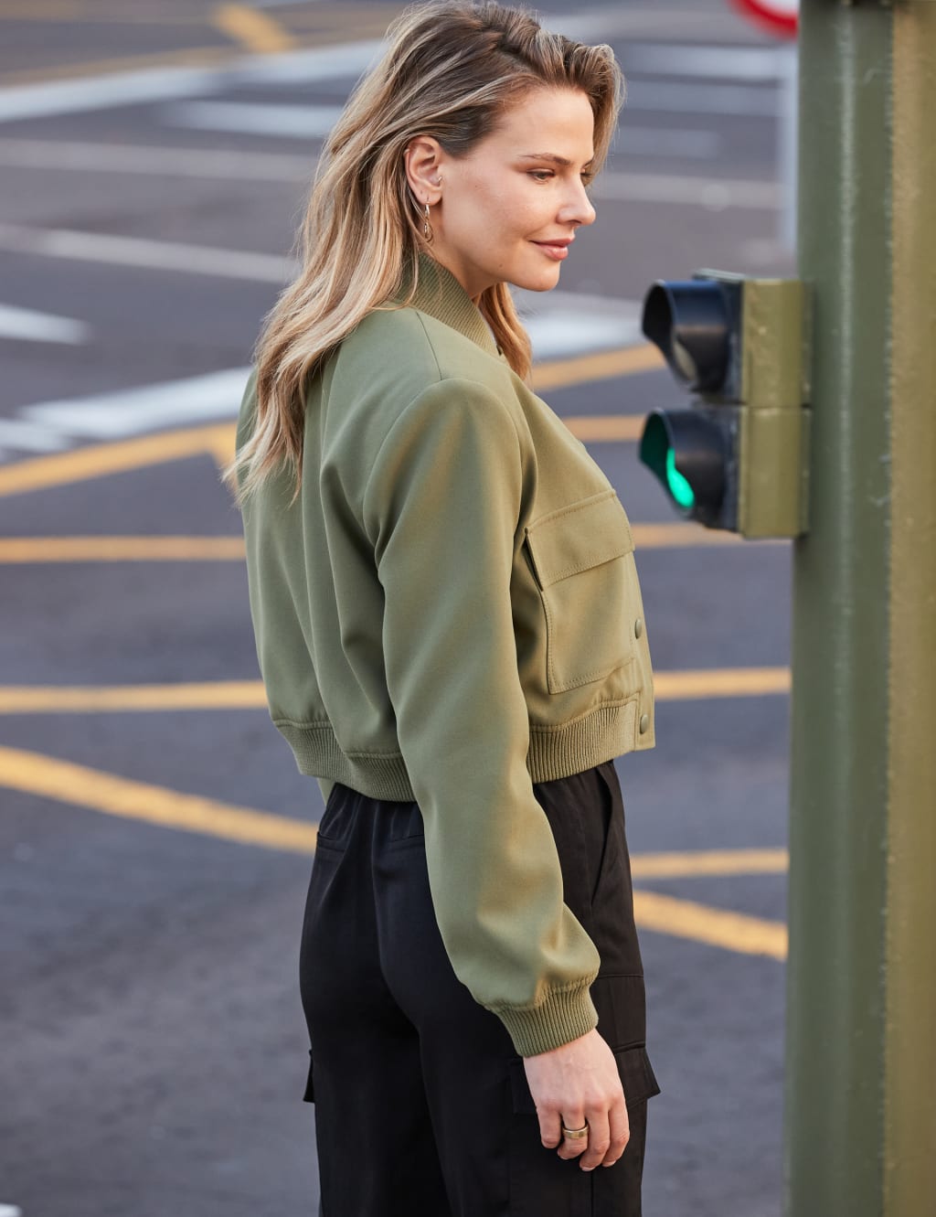 Relaxed Short Utility Bomber Jacket | SOSANDAR | M&S