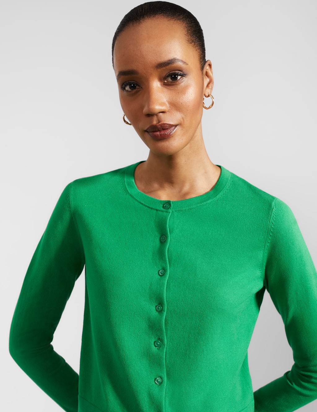 Cotton Rich Button Through Cardigan | HOBBS | M&S