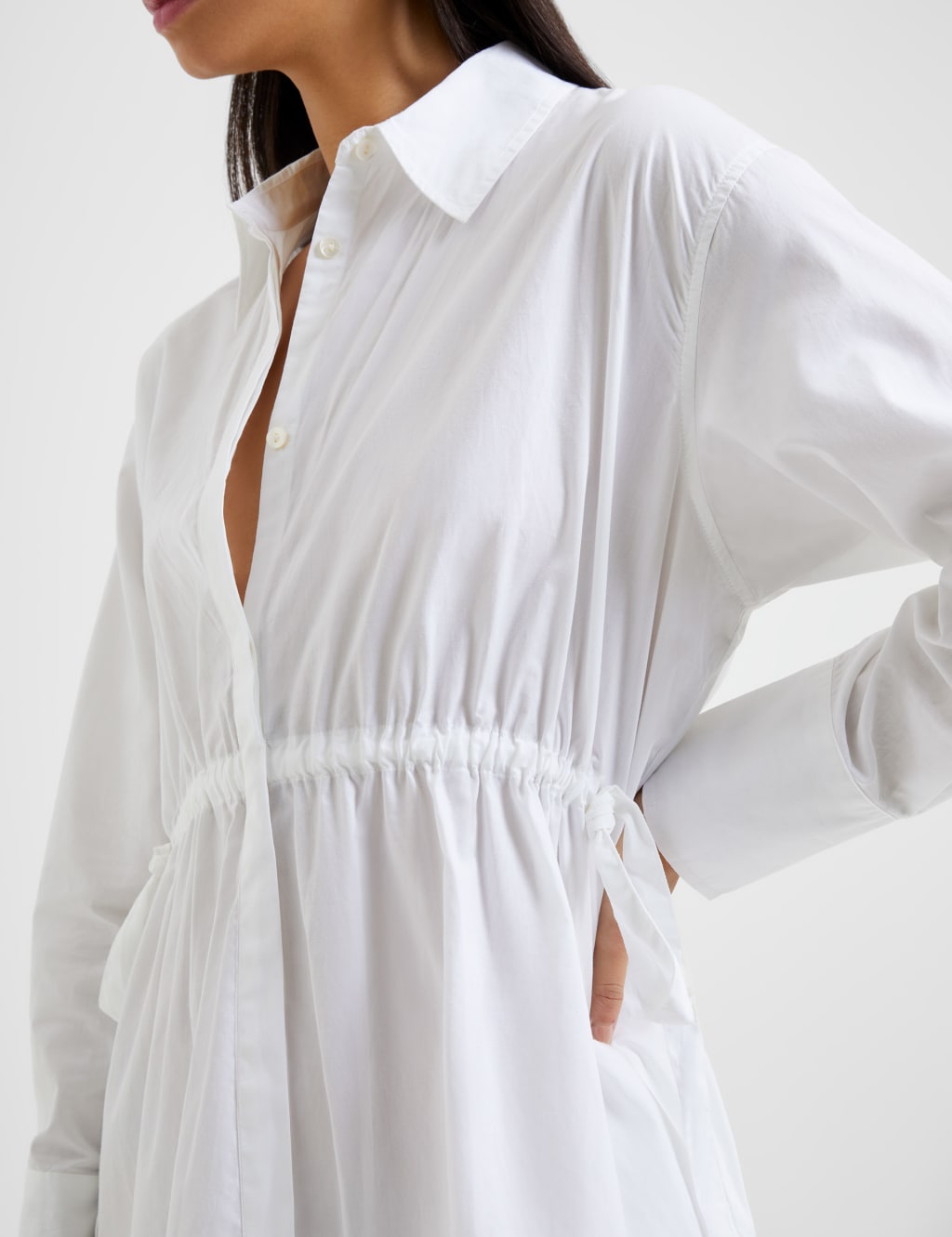Pure Cotton Knee Length Shirt Dress | French Connection | M&S