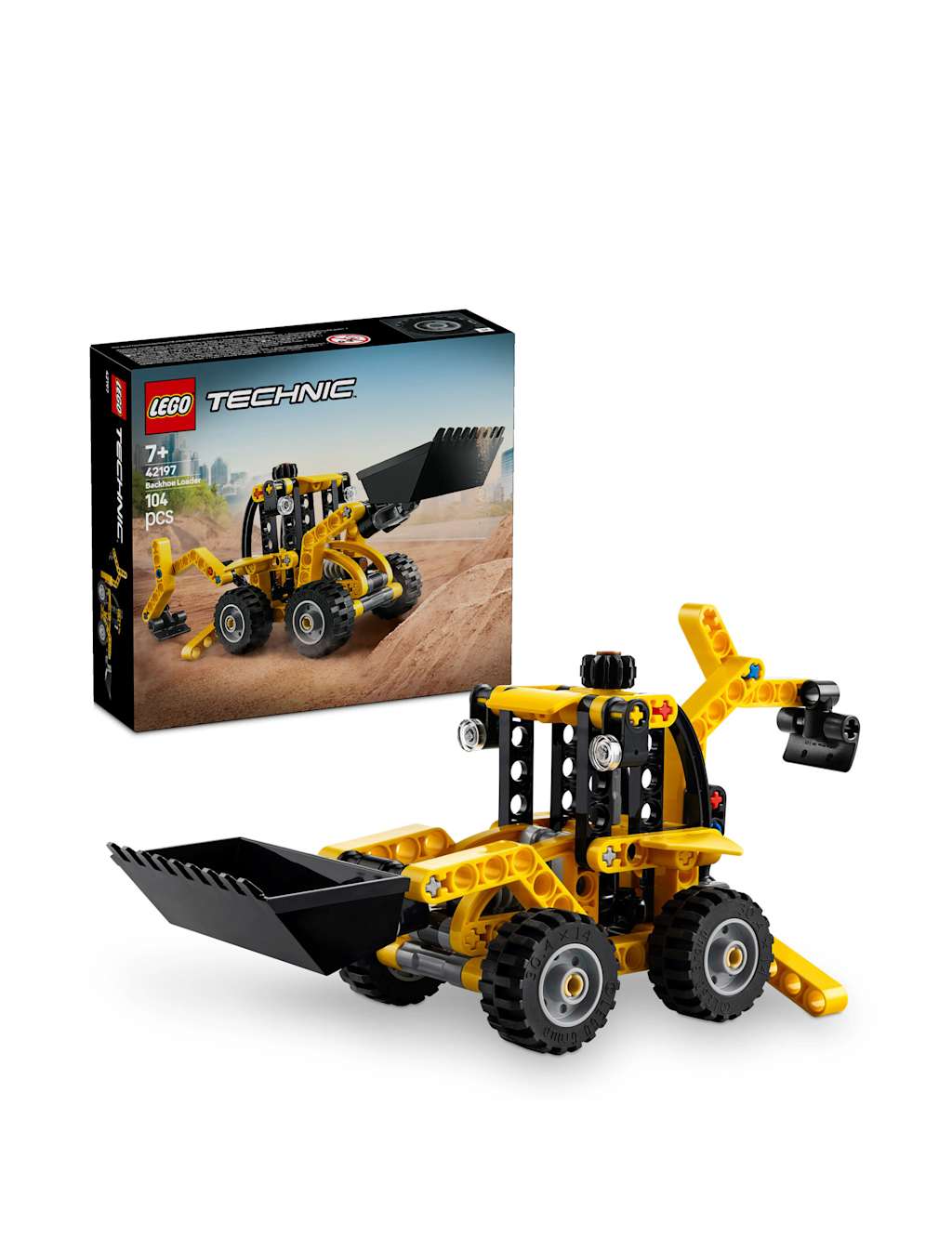LEGO® Technic Backhoe Loader Construction Toy 42197 (7+ Yrs) | Lego | M&S