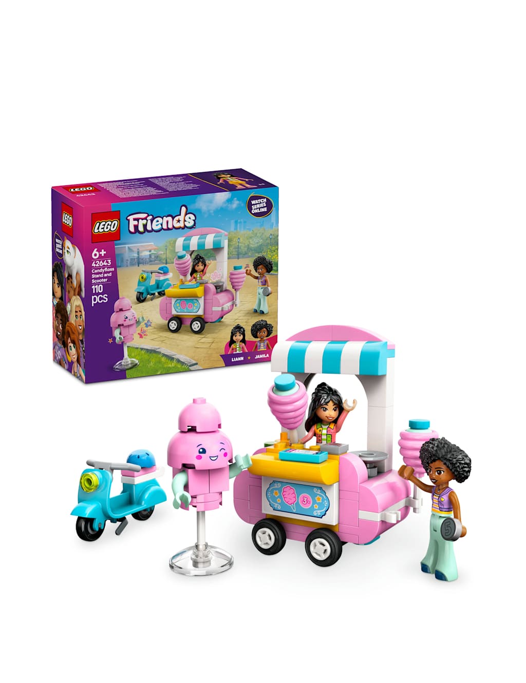 LEGO® Friends Candyfloss Stand and Scooter Toy 42643 (6+ Yrs) | Lego | M&S