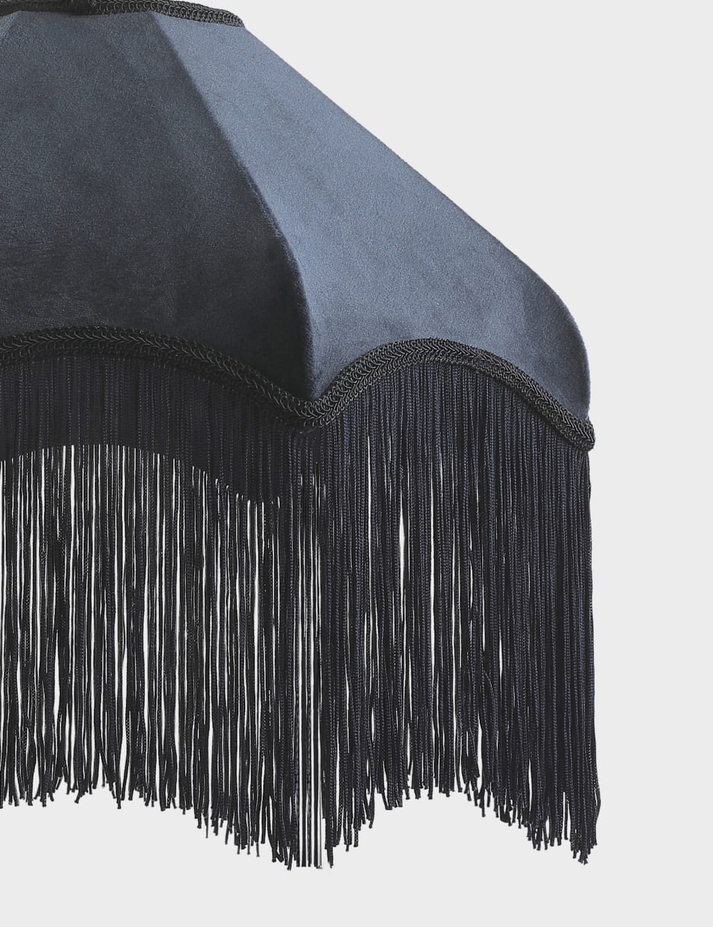Fringed Velvet Lamp Shade | M&S Collection | M&S
