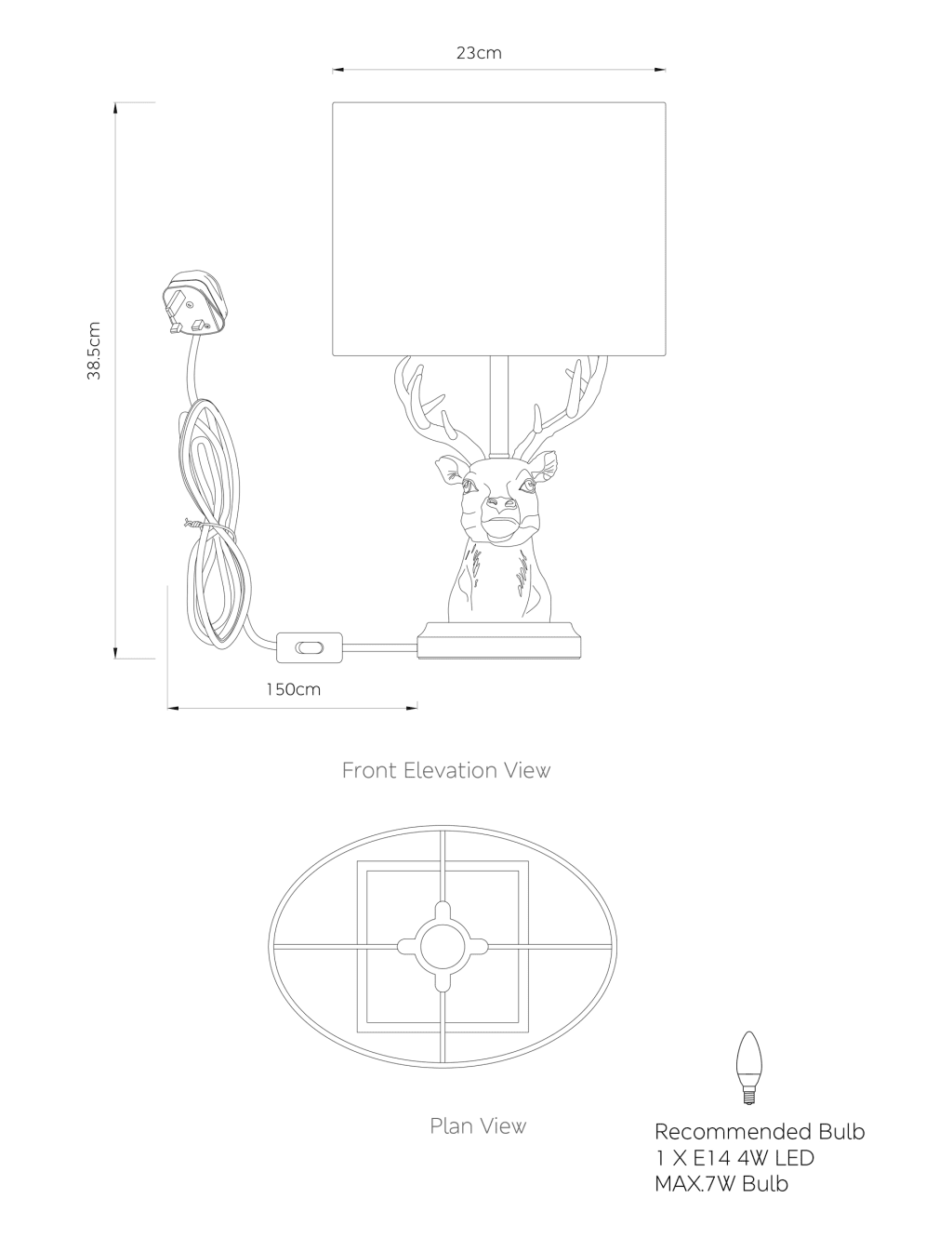Stag Table Lamp | M&S Collection | M&S
