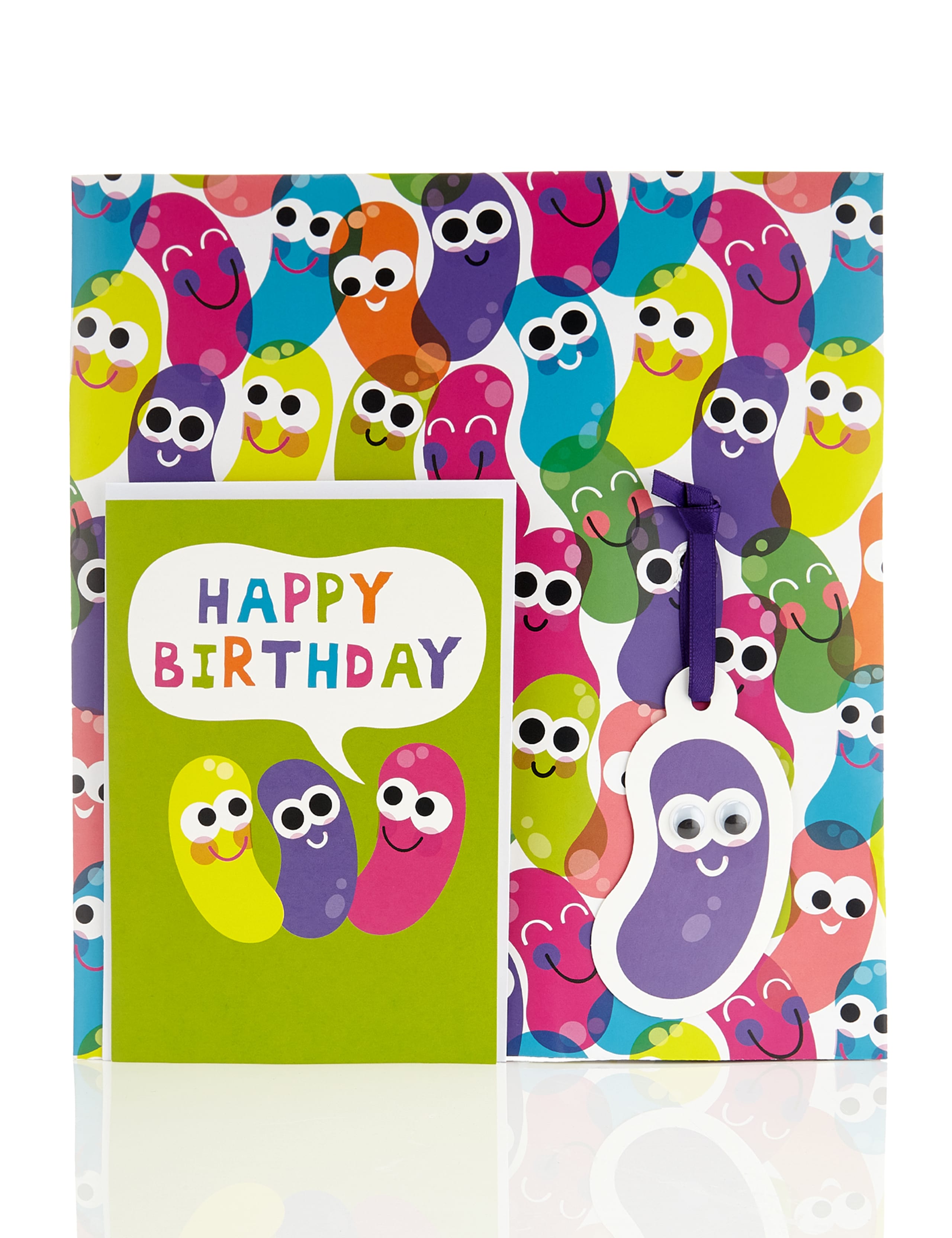 Jelly Bean Birthday Card & Wrap Pack at M&S