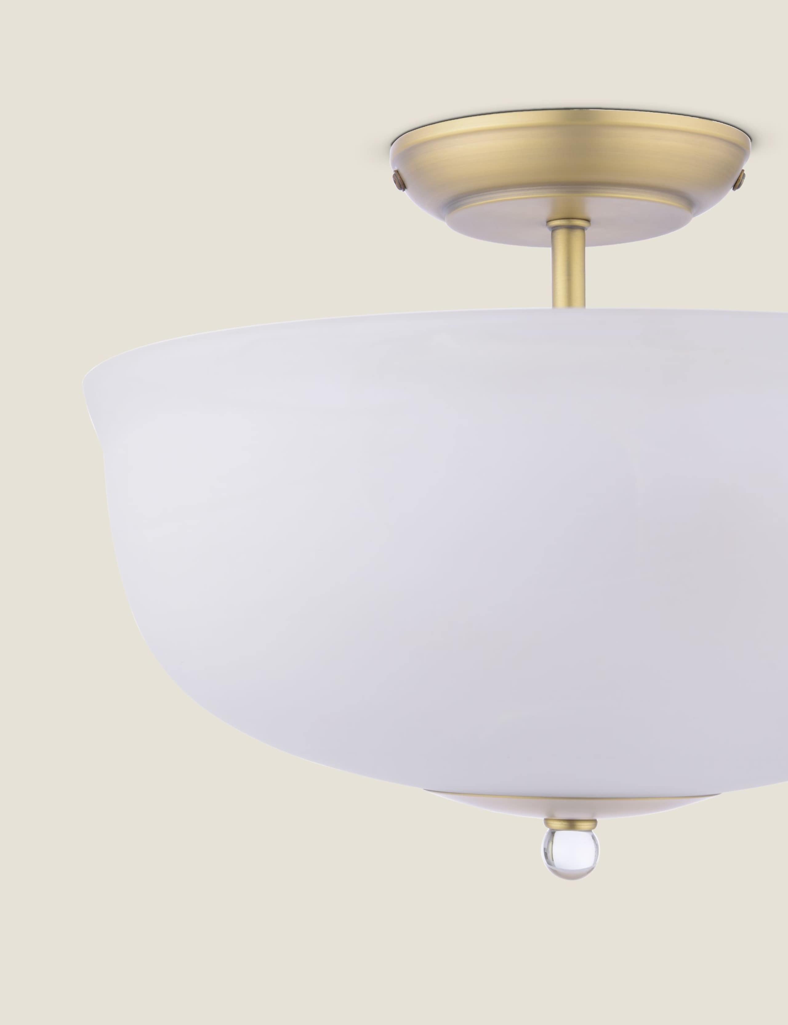 Cossington Glass Semi Flush Ceiling Light | Laura Ashley | M&S