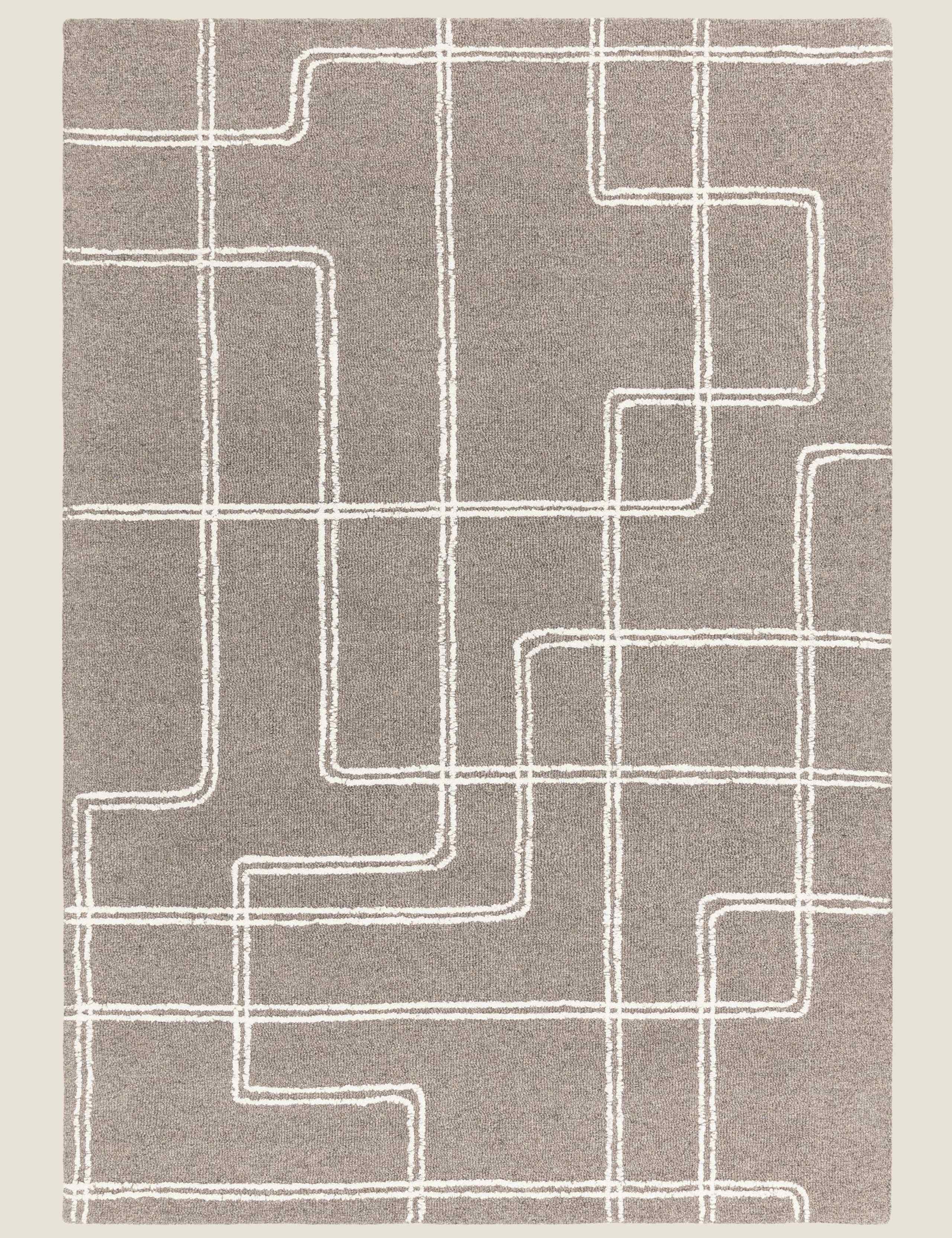 Ada Pure Wool Geometric Tufted Rug | Asiatic | M&S