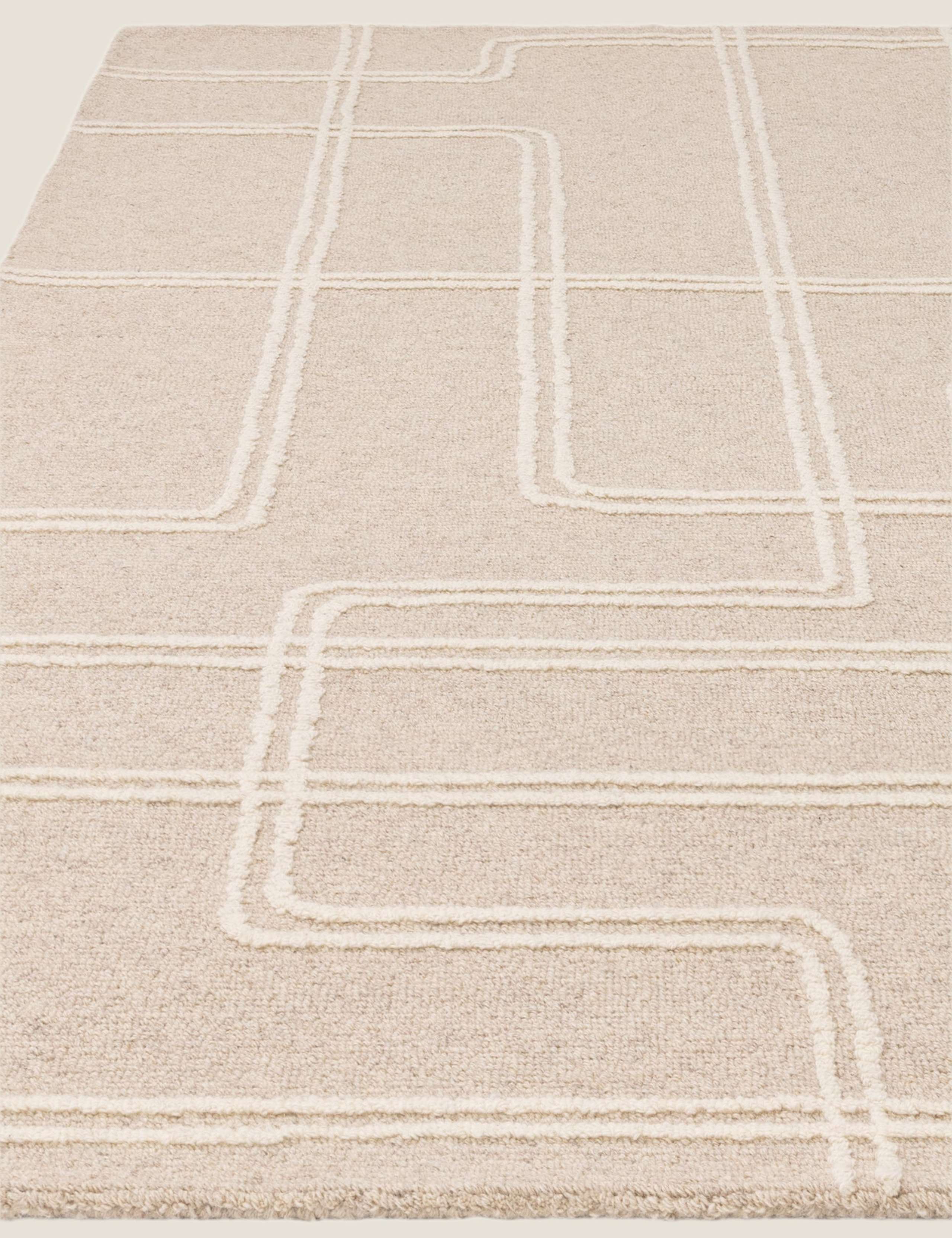 Ada Pure Wool Linear Tufted Rug | Asiatic | M&S