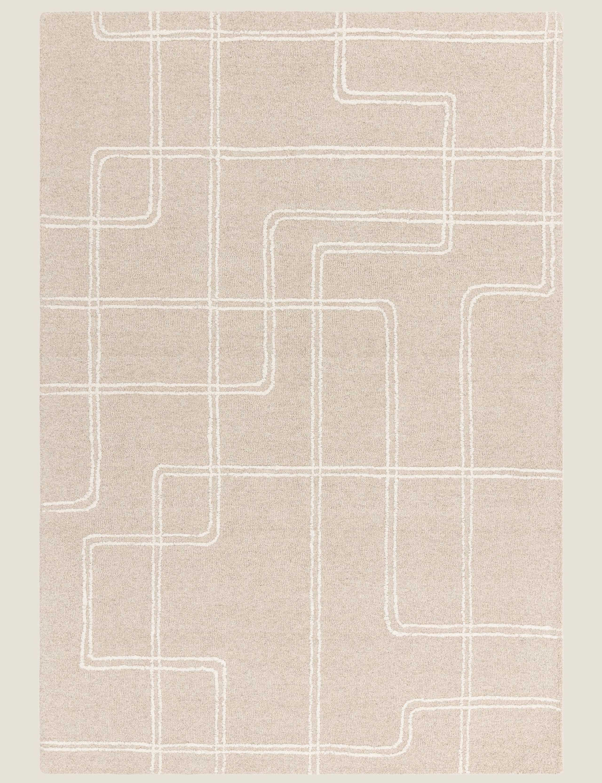 Ada Pure Wool Linear Tufted Rug | Asiatic | M&S