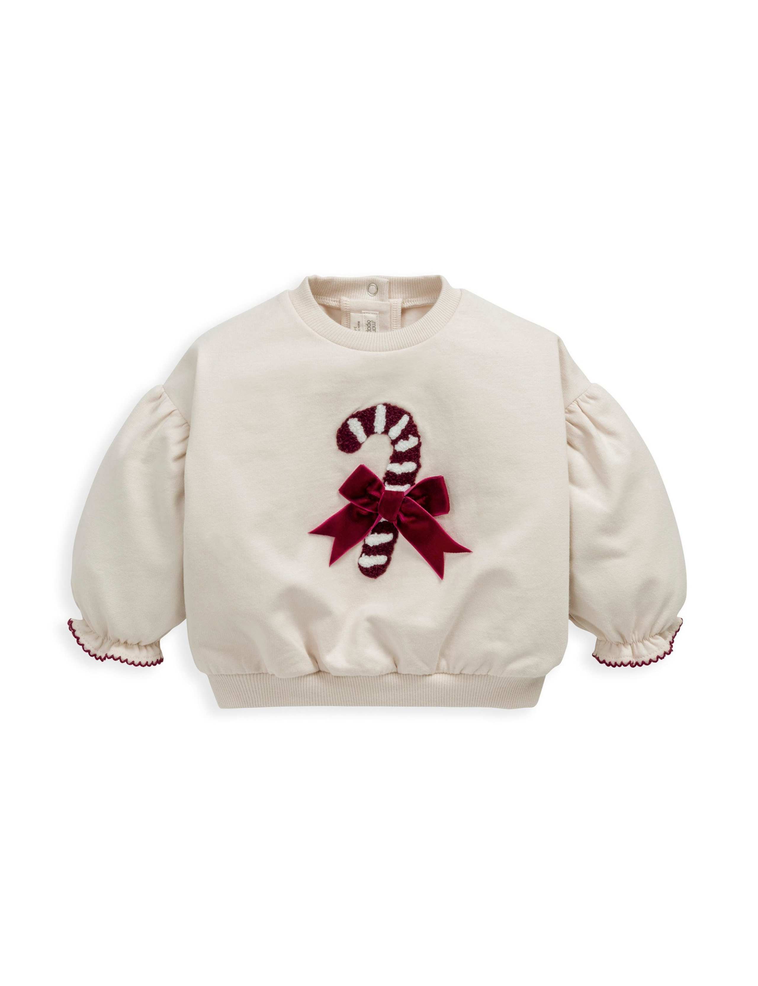Pure Cotton Candy Christmas Sweatshirt (0 Mths-3 Yrs) | Mamas & Papas | M&S