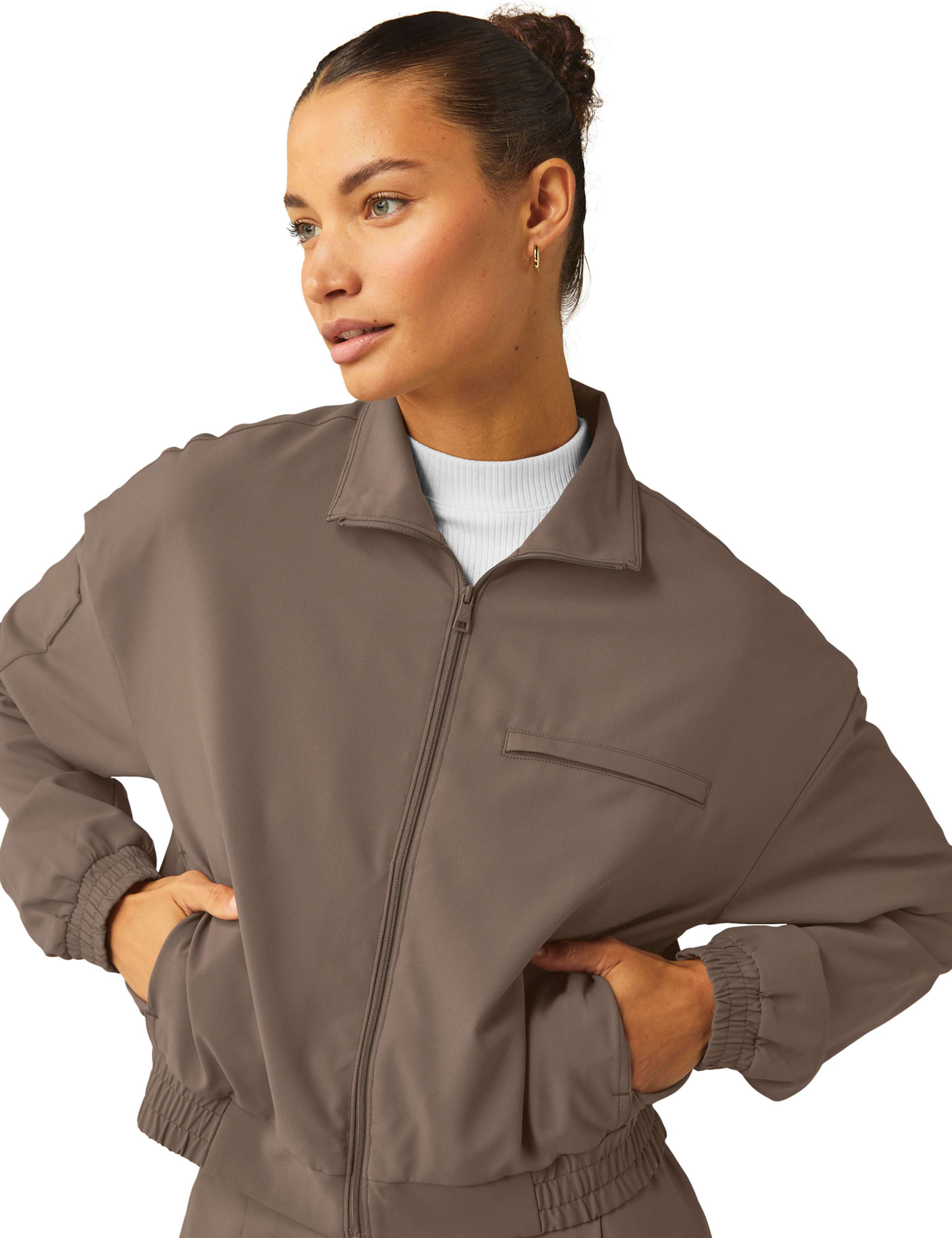 Status Pocket Sleeve Cropped Jacket | Beyond Yoga | M&S