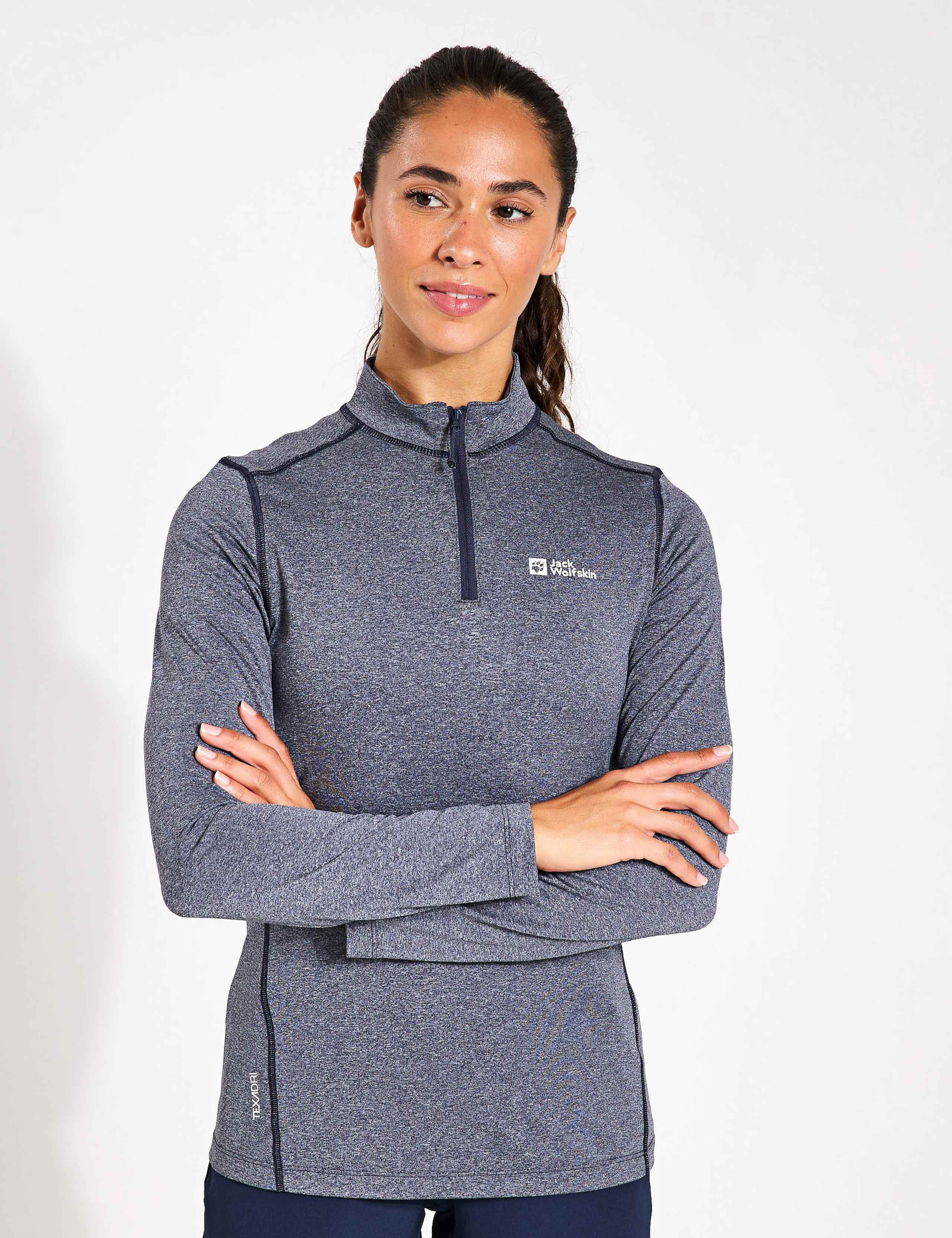 Sky Thermal Half Zip Base Layer Top | Jack Wolfskin | M&S