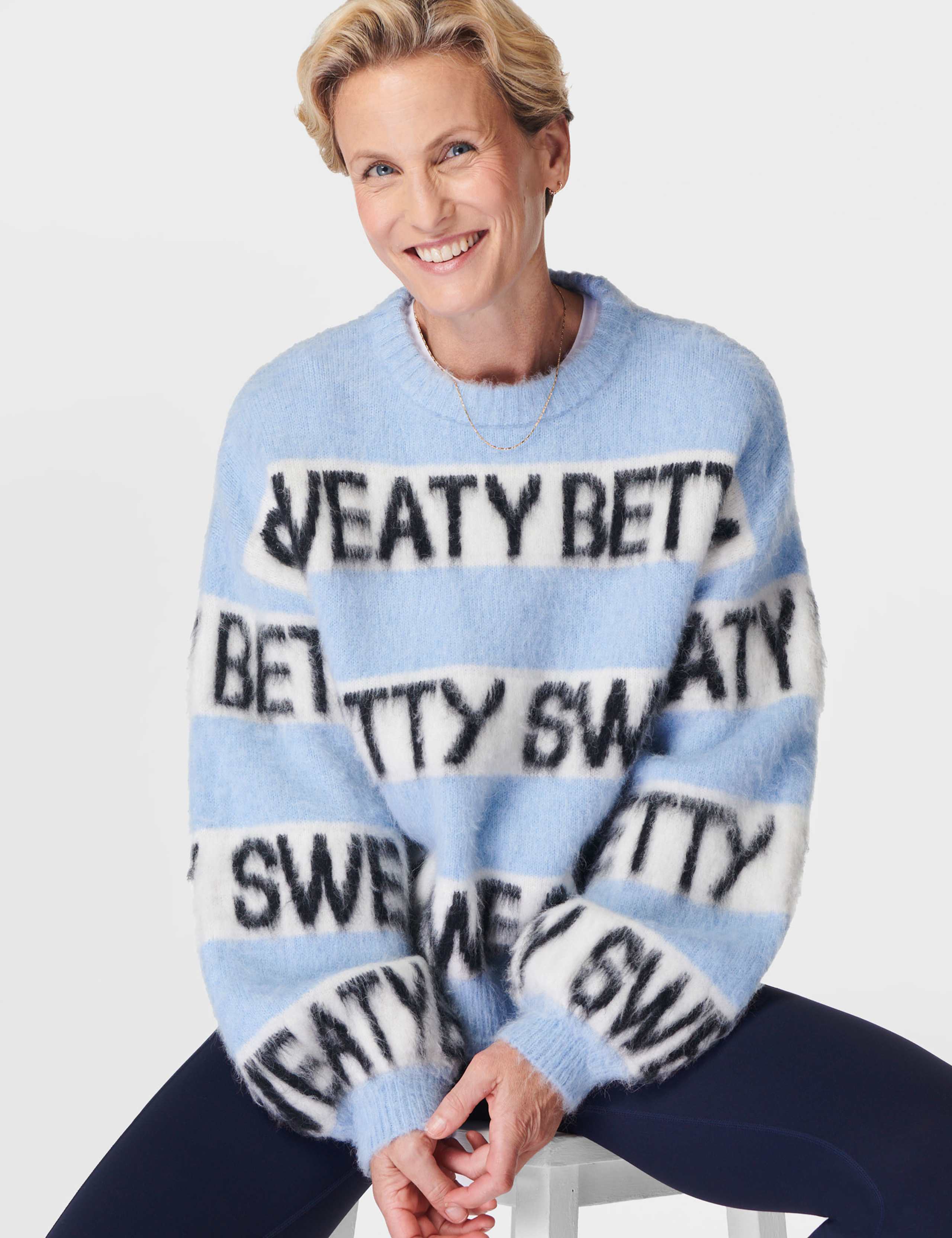 Wool Blend Slogan Jumper with Alpaca | Sweaty Betty | M&S