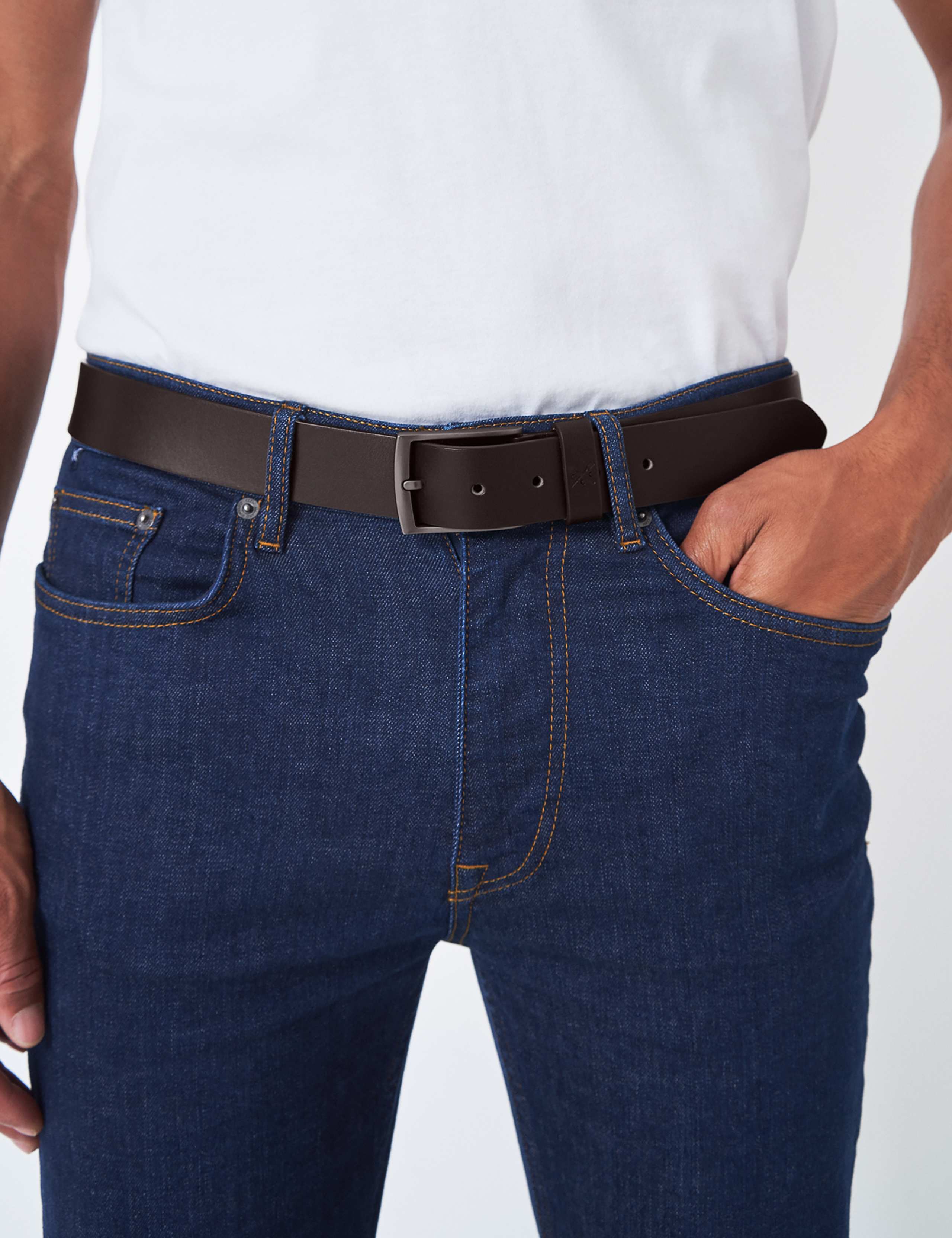 Leather Smart Belt | Crew Clothing | M&S