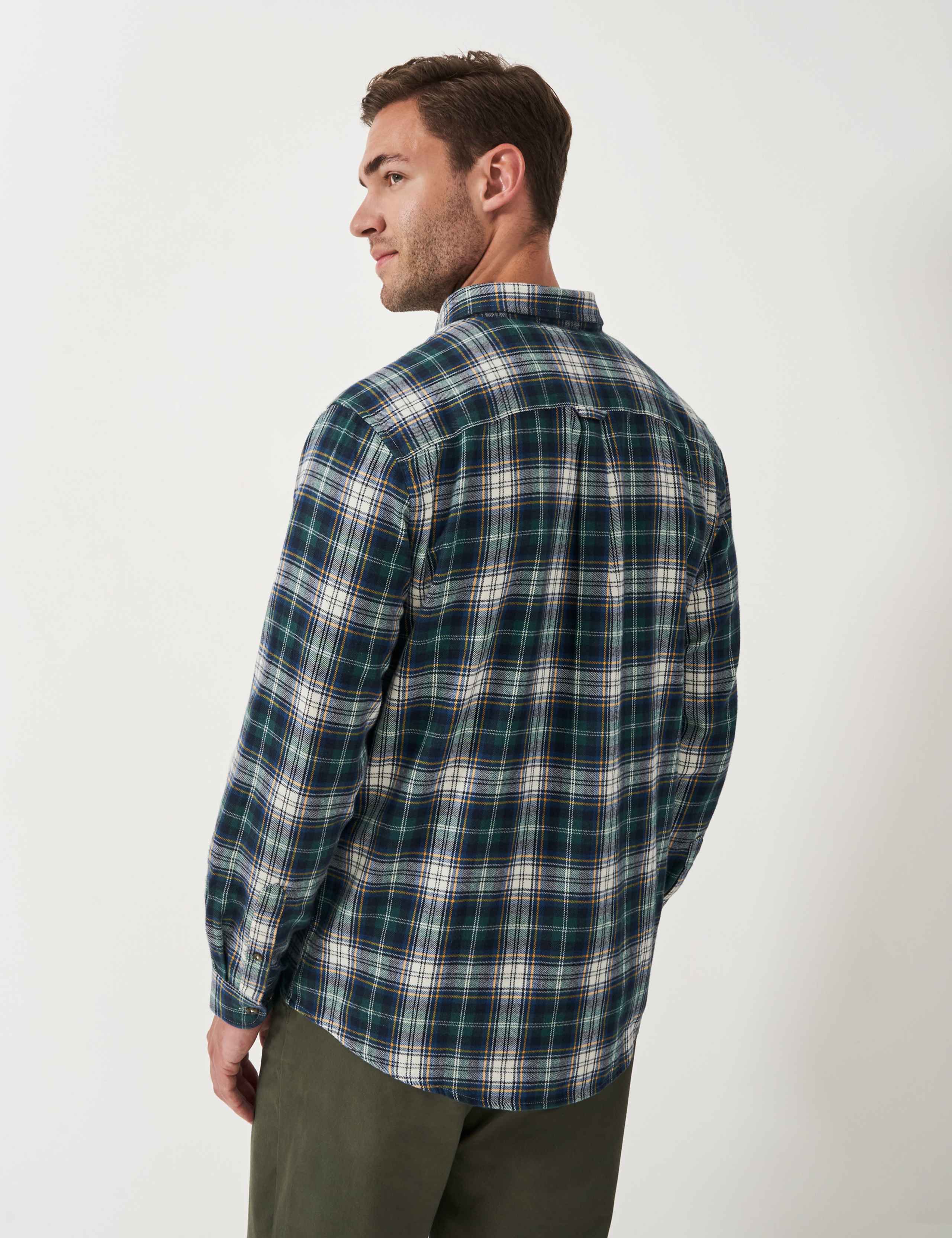 Pure Cotton Check Flannel Shirt | Crew Clothing | M&S