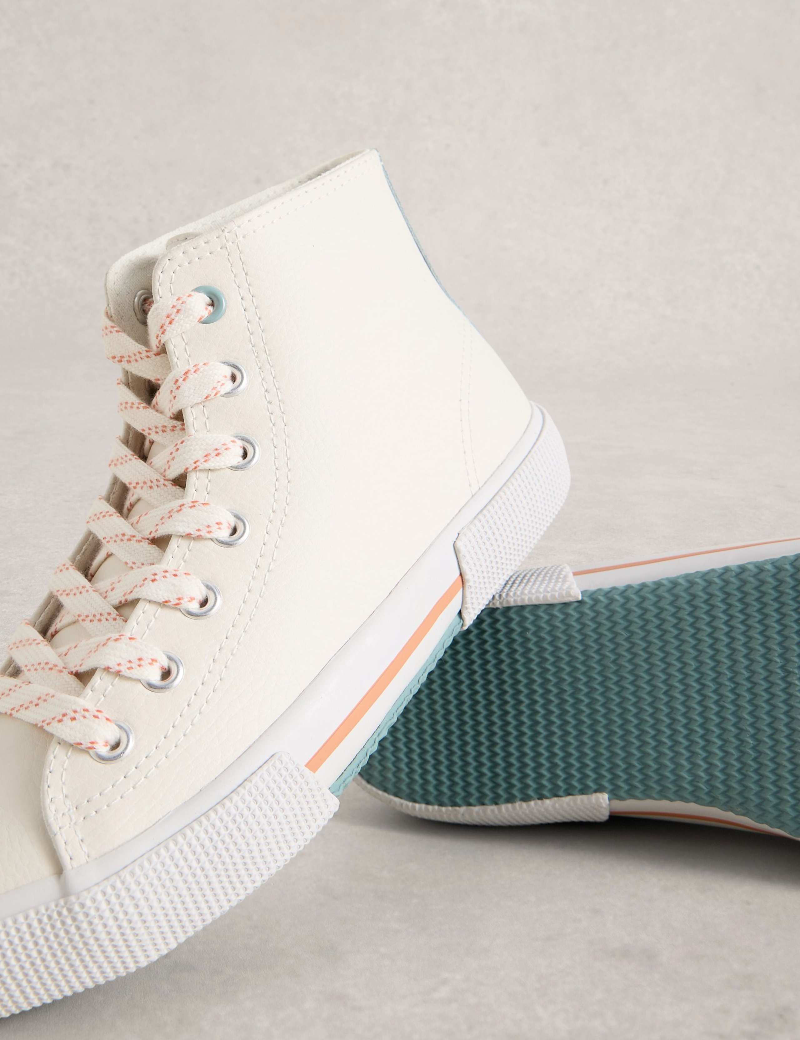 Leather Lace Up High Top Trainers | White Stuff | M&S