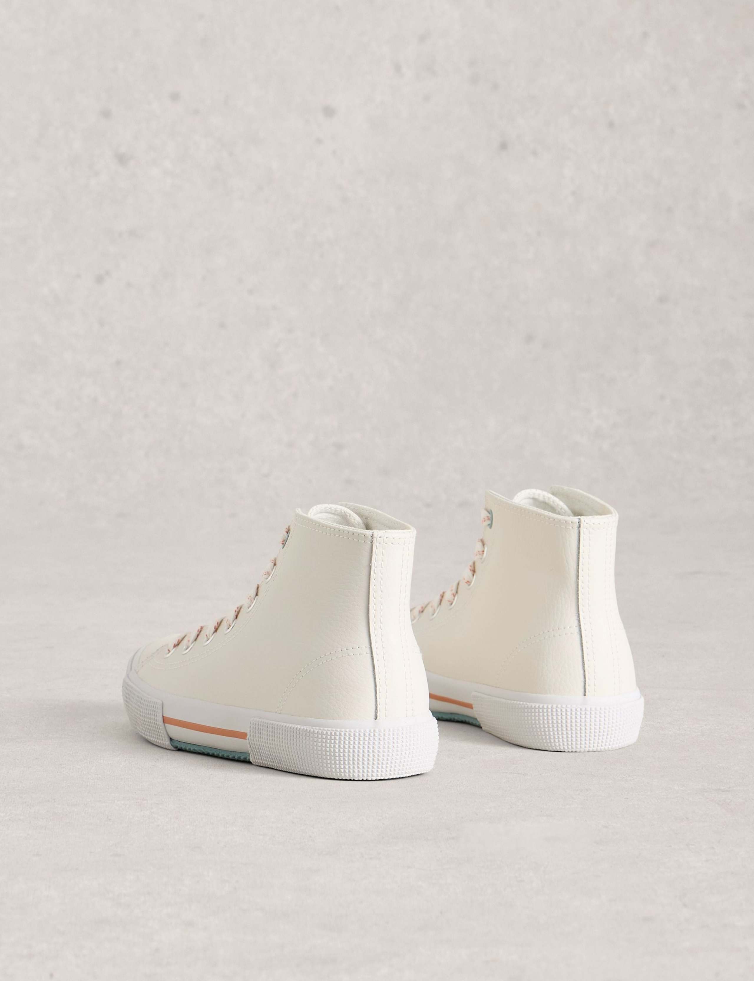 Leather Lace Up High Top Trainers | White Stuff | M&S