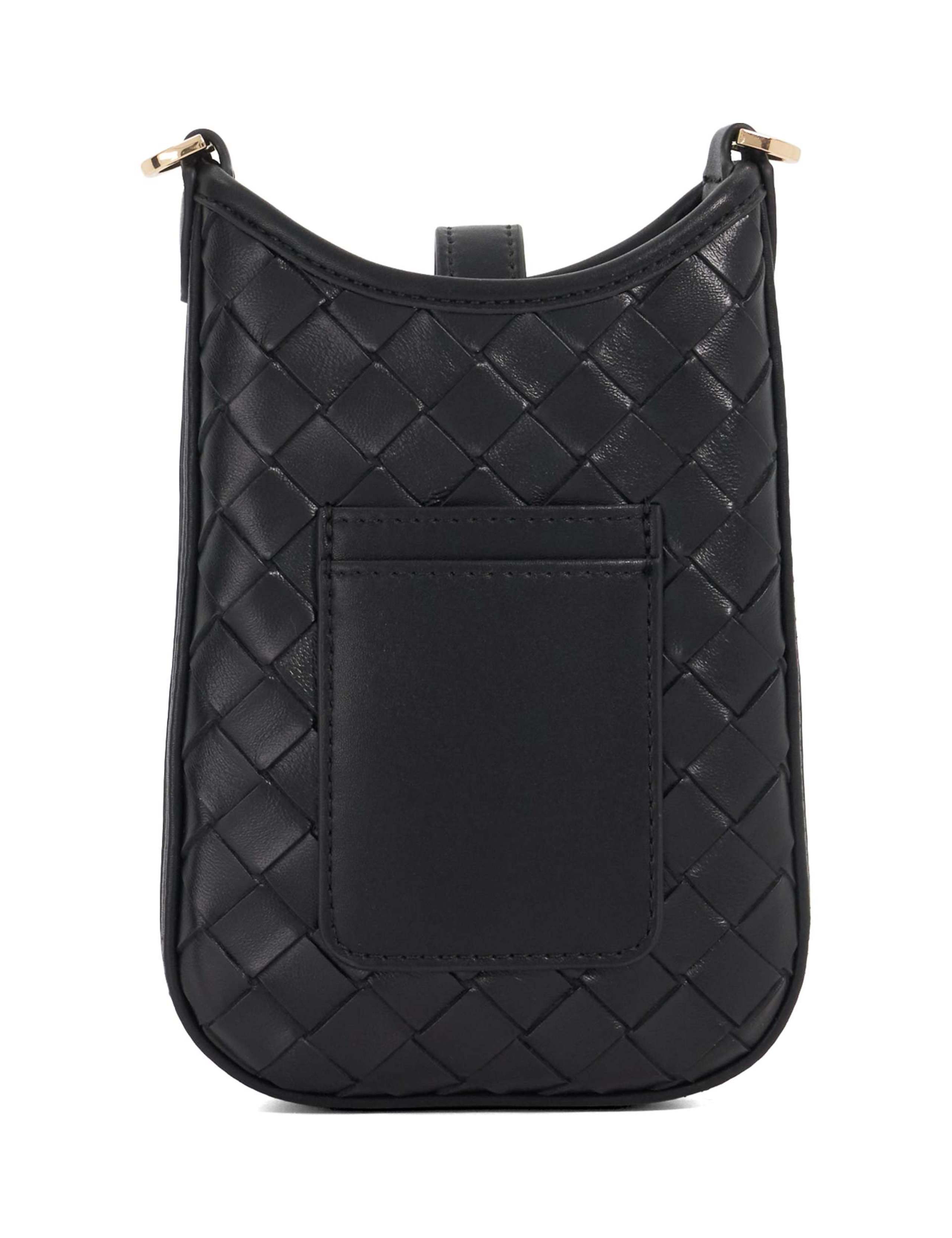 Leather Woven Cross Body Phone Pouch | Dune London | M&S
