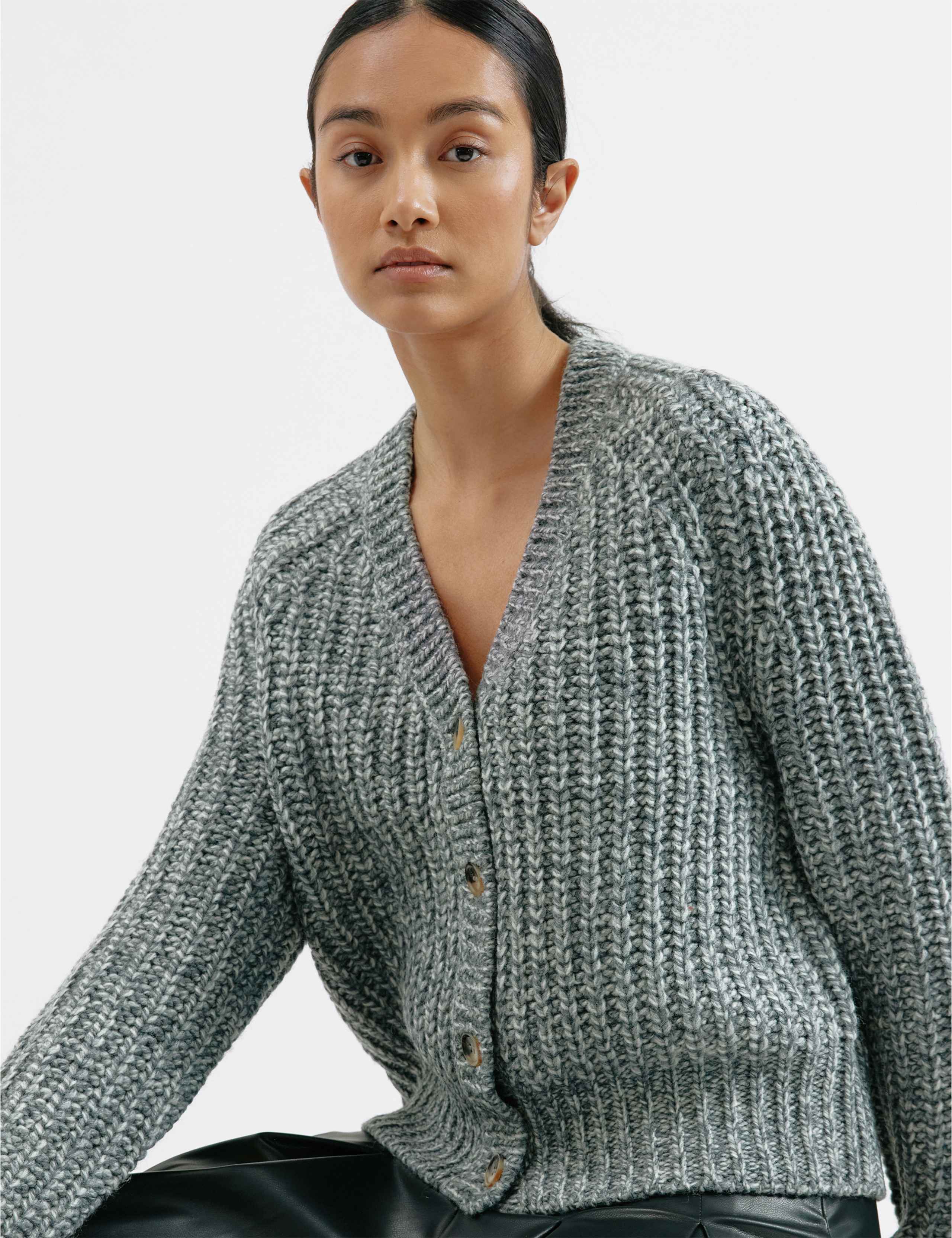 Wool Blend Knitted V-Neck Cardigan | Albaray | M&S