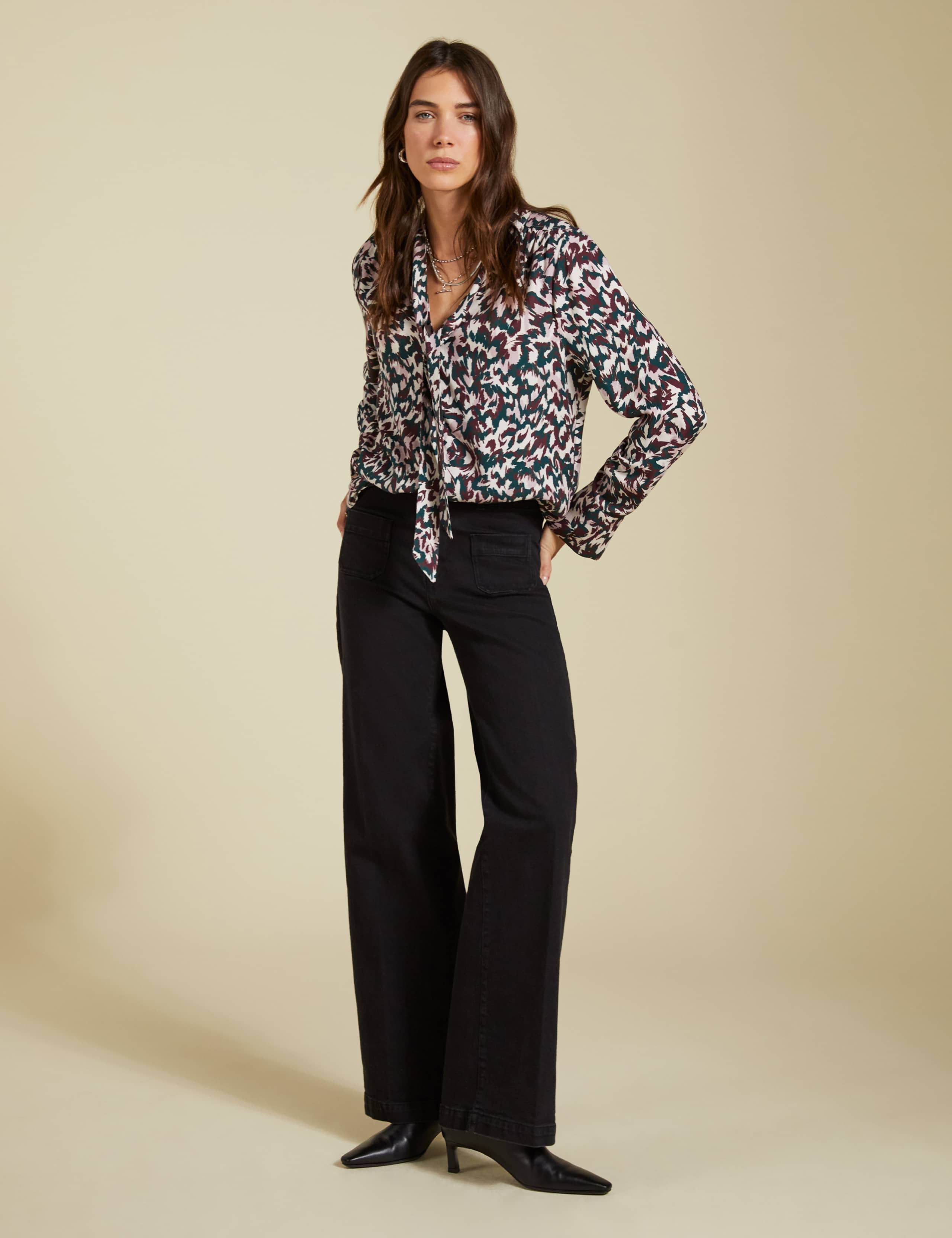 Printed Tie Neck Blouse | BAUKJEN | M&S