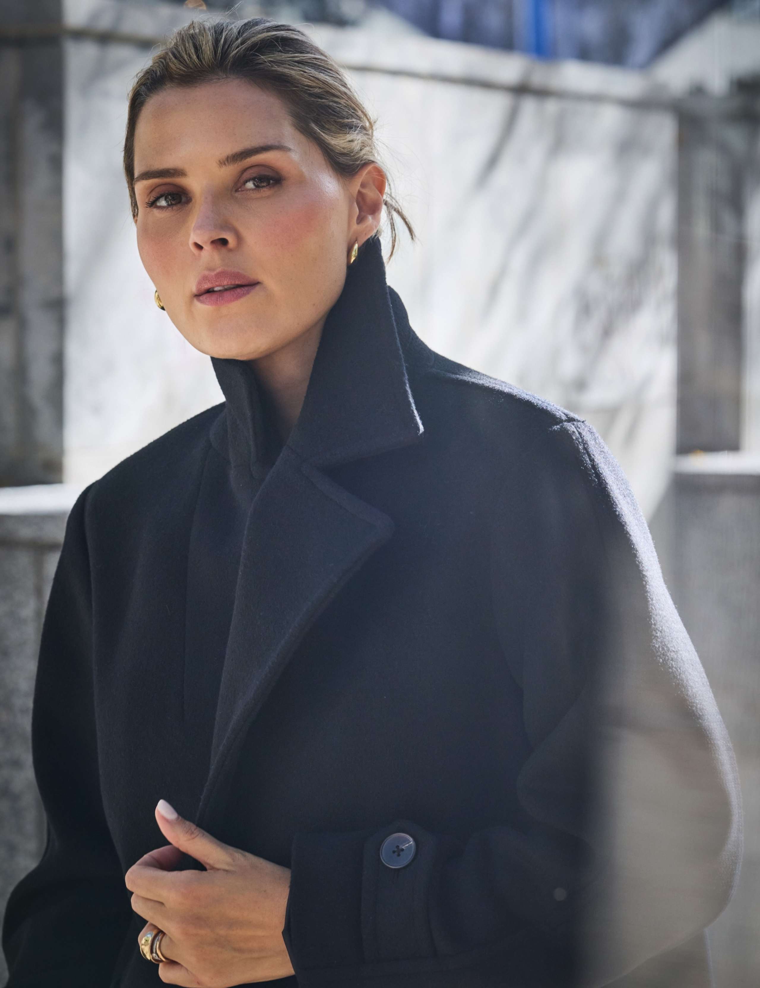 Wool Rich Tailored Longline Coat by Live Unlimited London at M&S