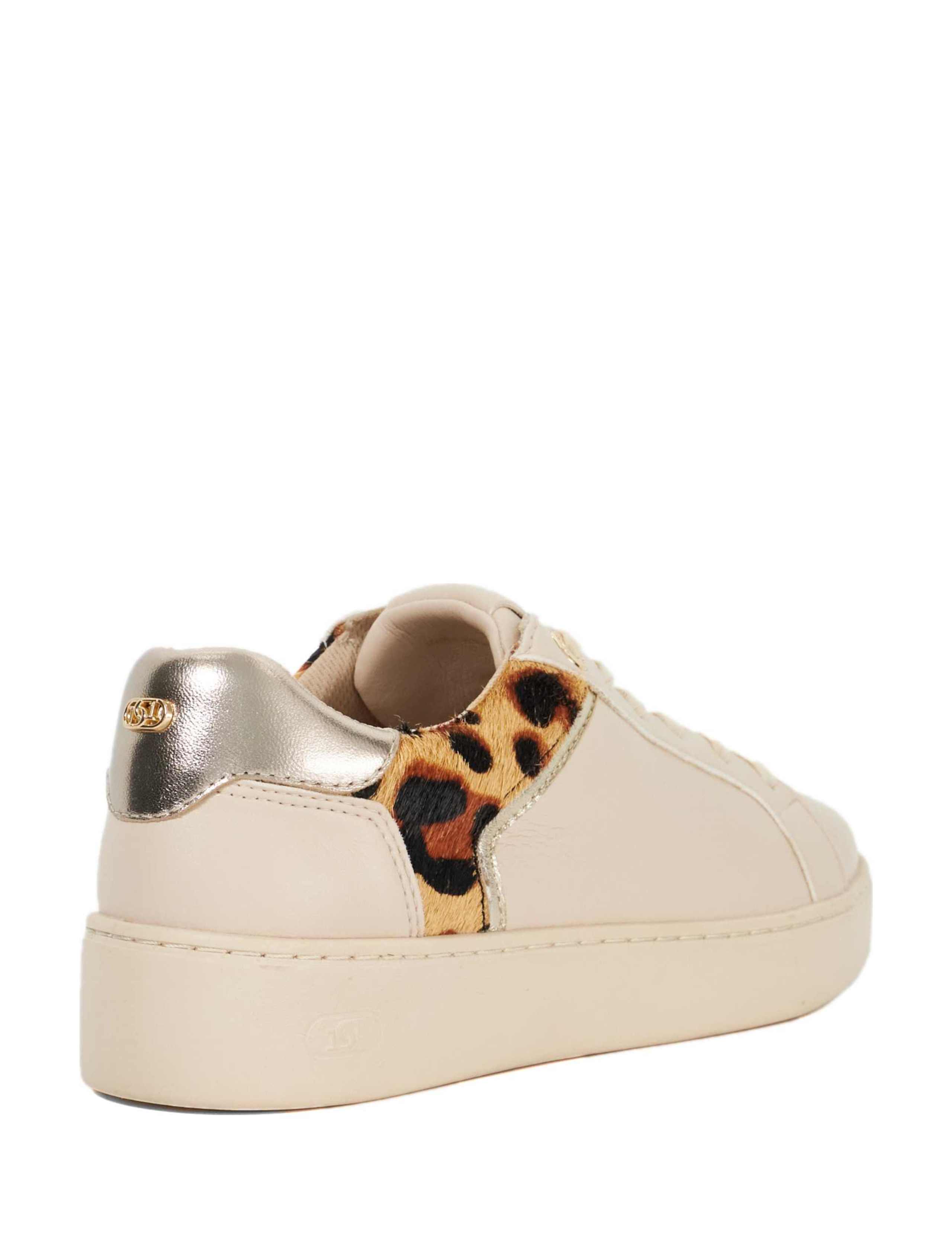 Leopard Print Lace-Up Flatform Trainers | Dune London | M&S