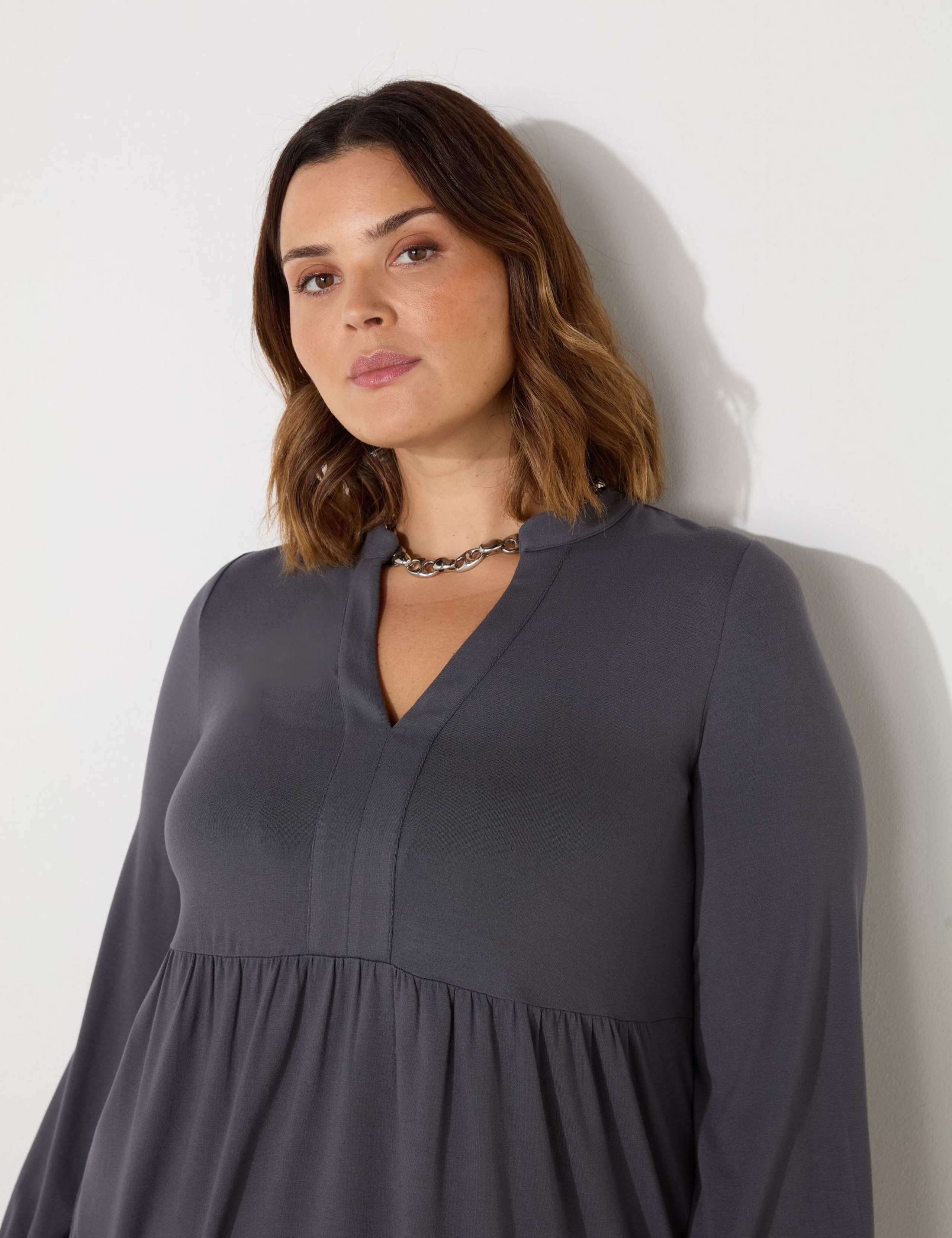 Jersey Nehru Tunic | Live Unlimited London | M&S