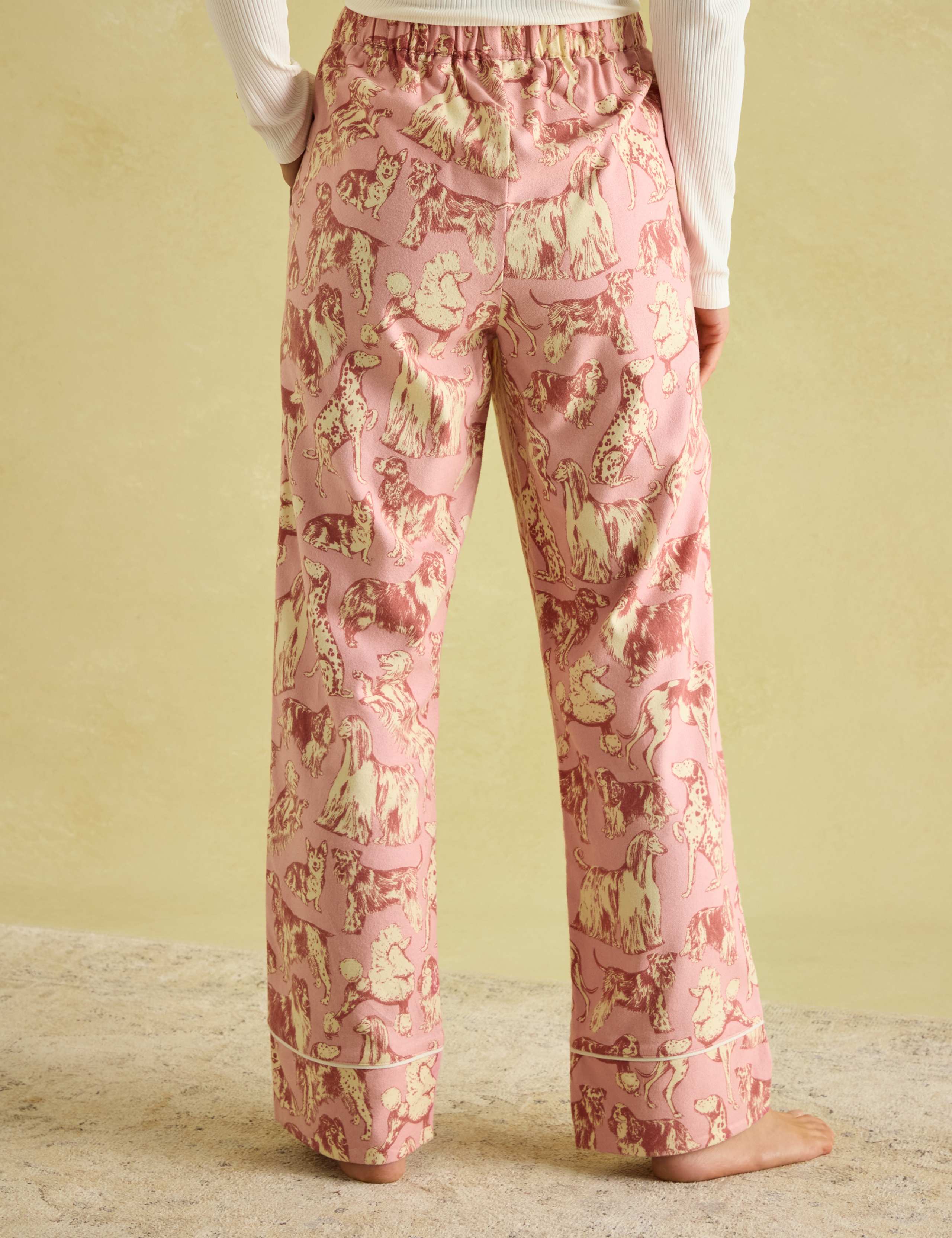 Pure Cotton Animal Print Pyjama Bottoms | Joules | M&S