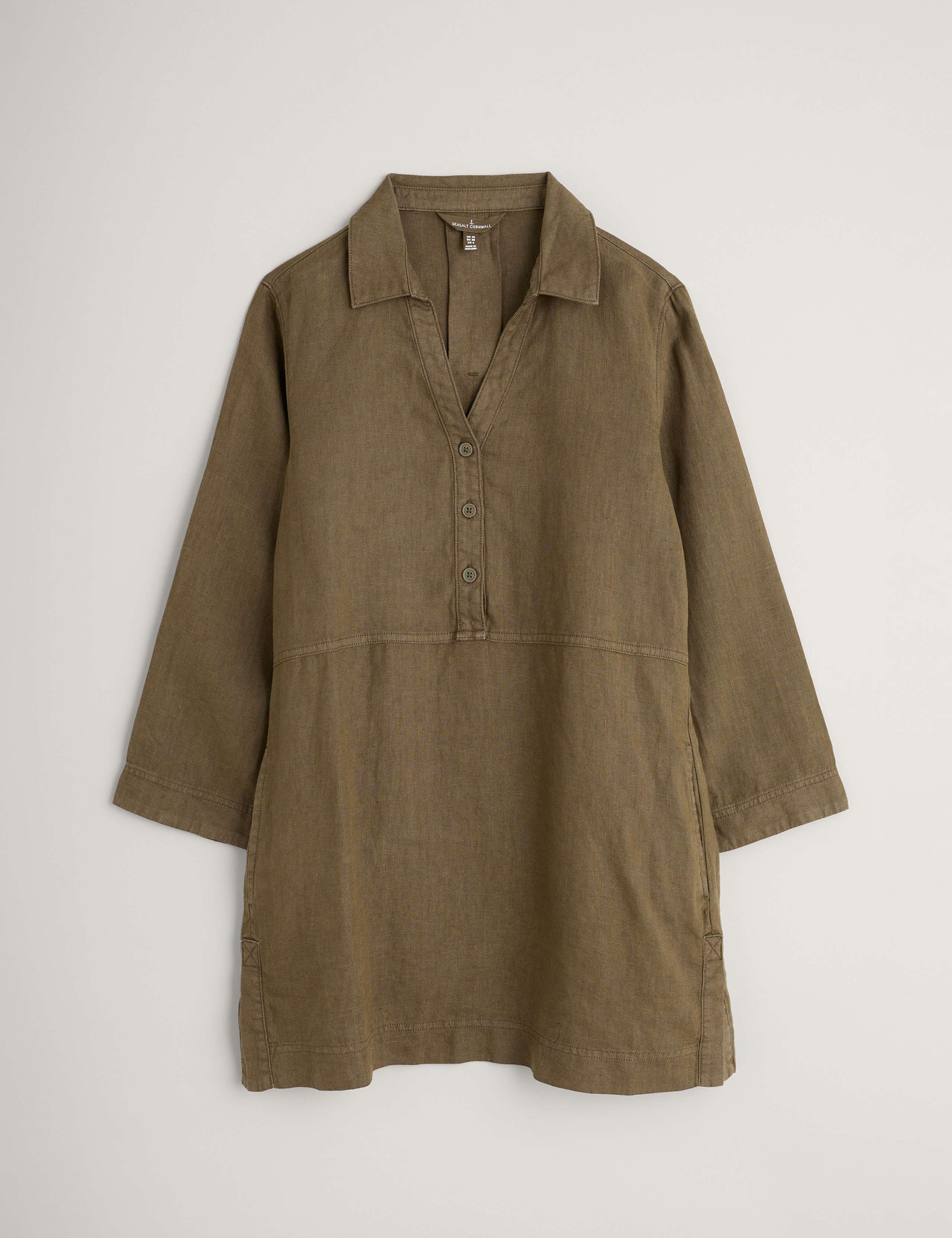 Pure Linen Collared Relaxed Tunic | Seasalt Cornwall | M&S