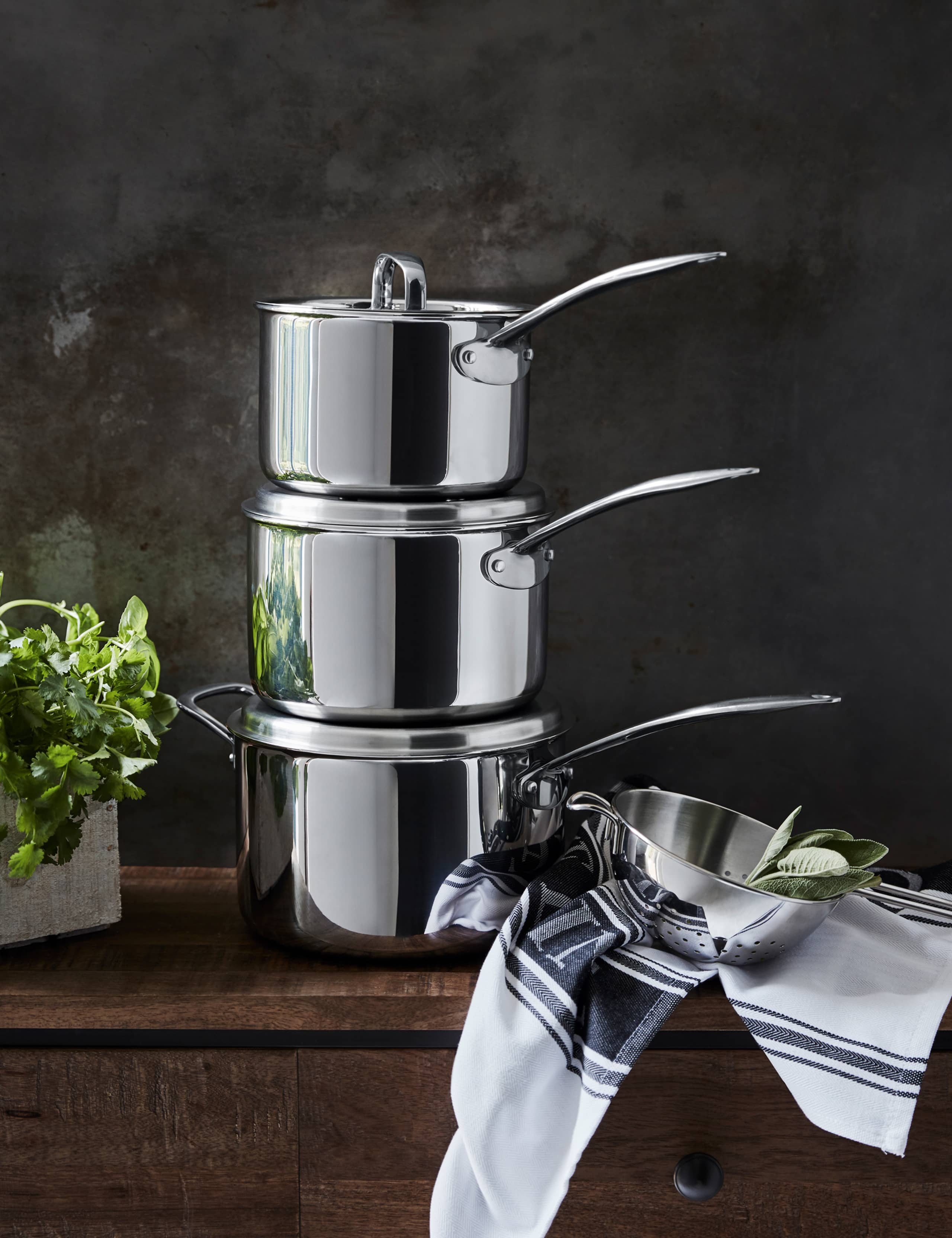 14cm Stainless Steel Colander | M&S IE