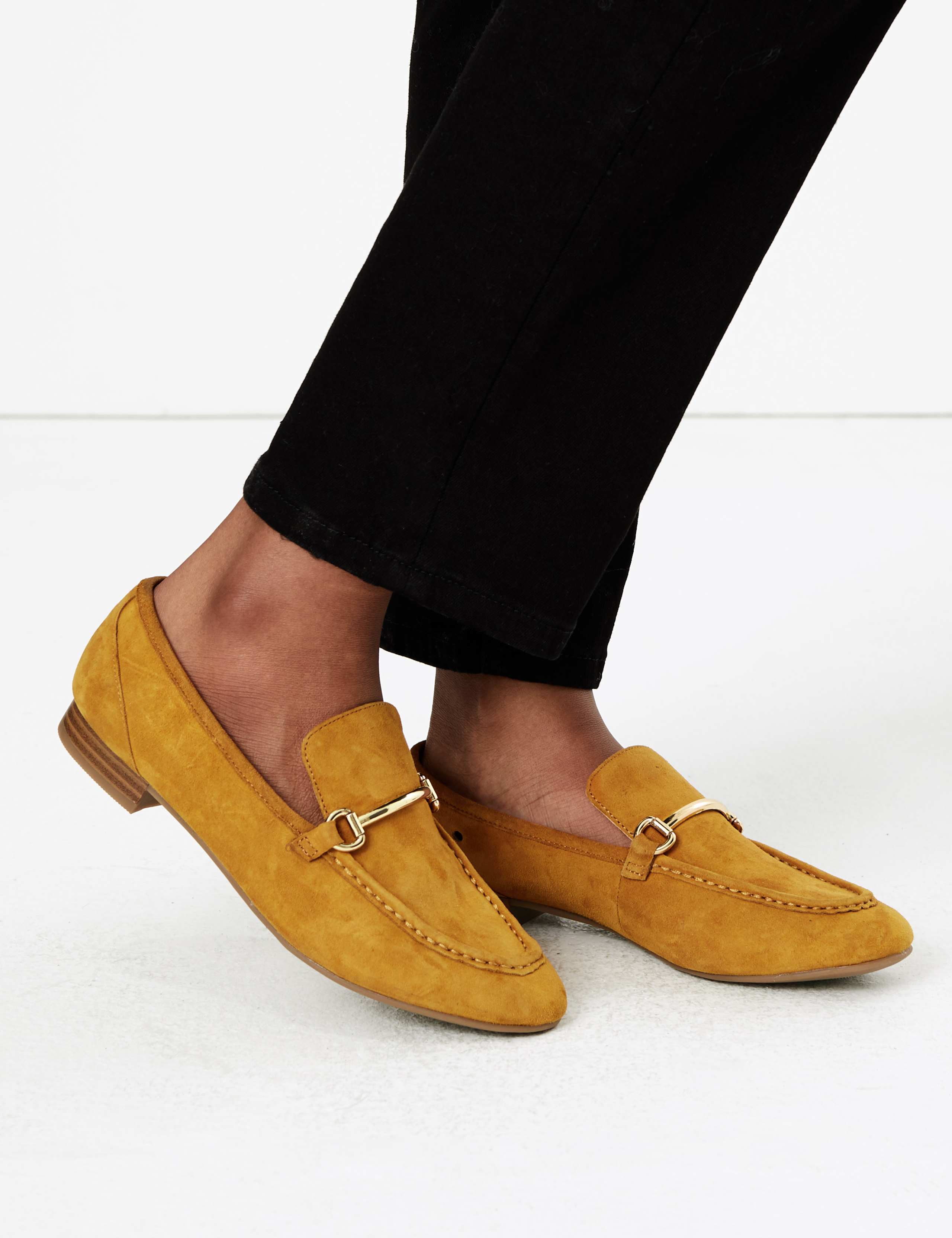 Suede Bar Trim Loafers | M&S Collection | M&S IE