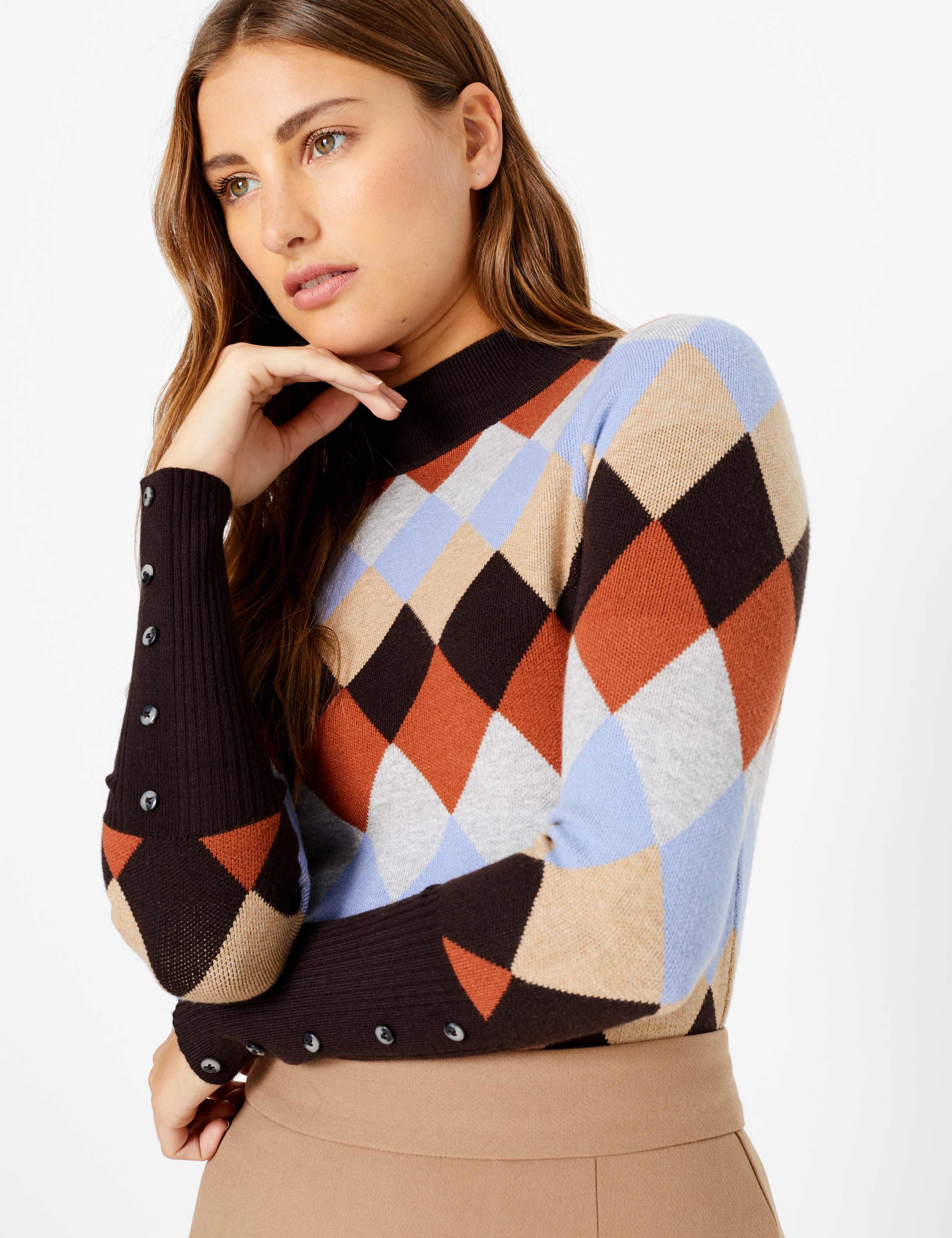 diamond pattern jumper