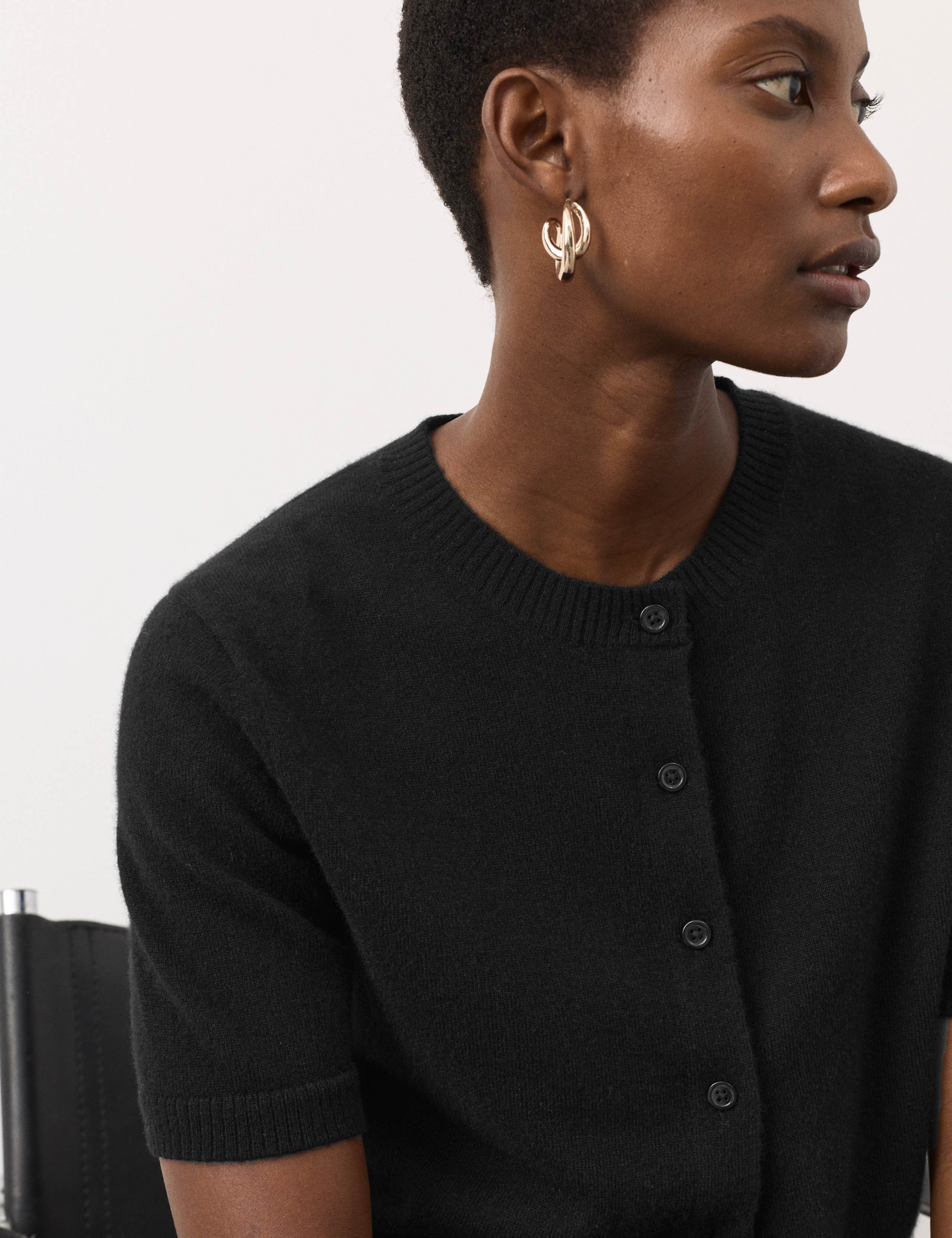 Pure Cashmere Crew Neck Cropped Cardigan | Autograph | M&S IE
