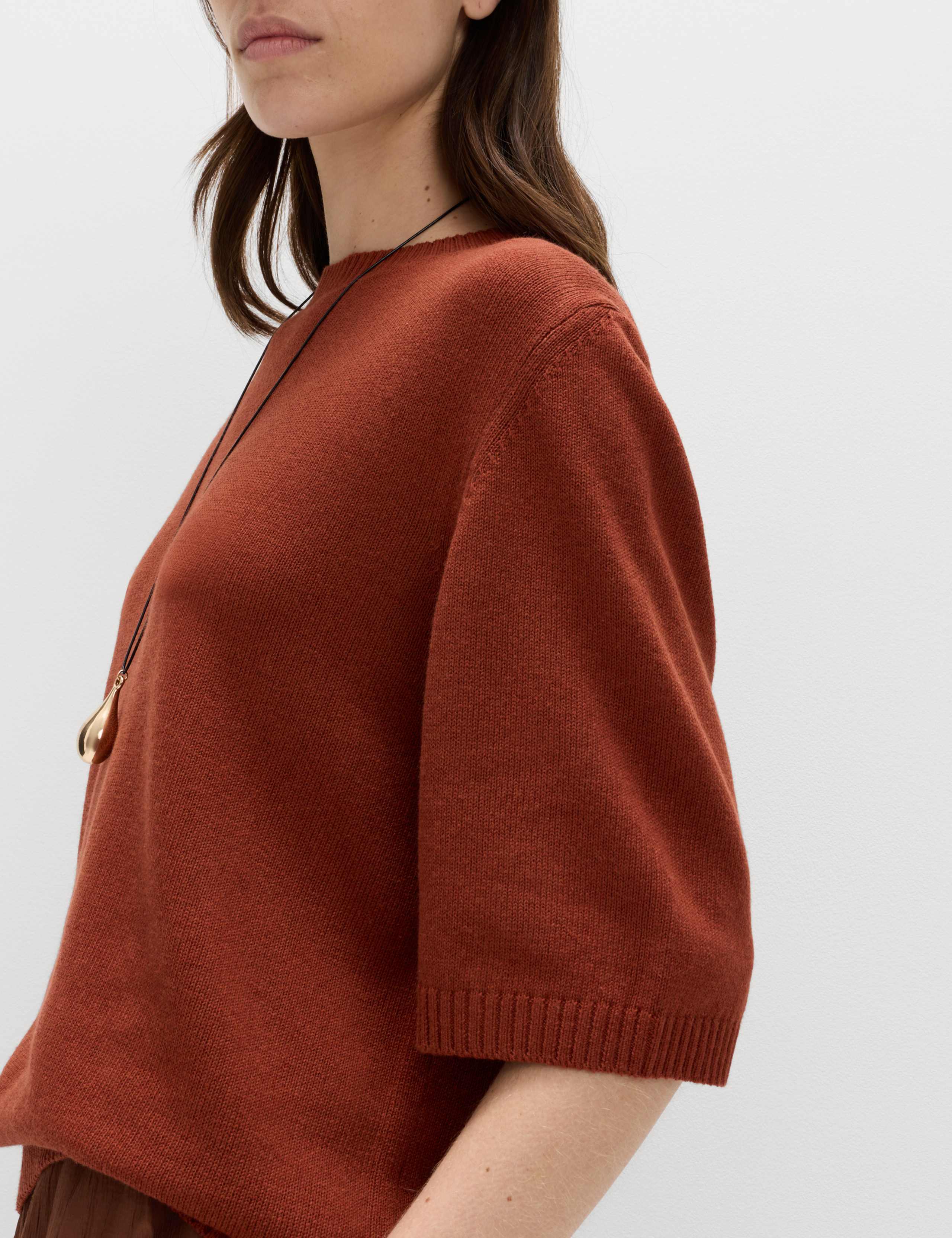 Relaxed Fit Knitted Top With Linen | M&S