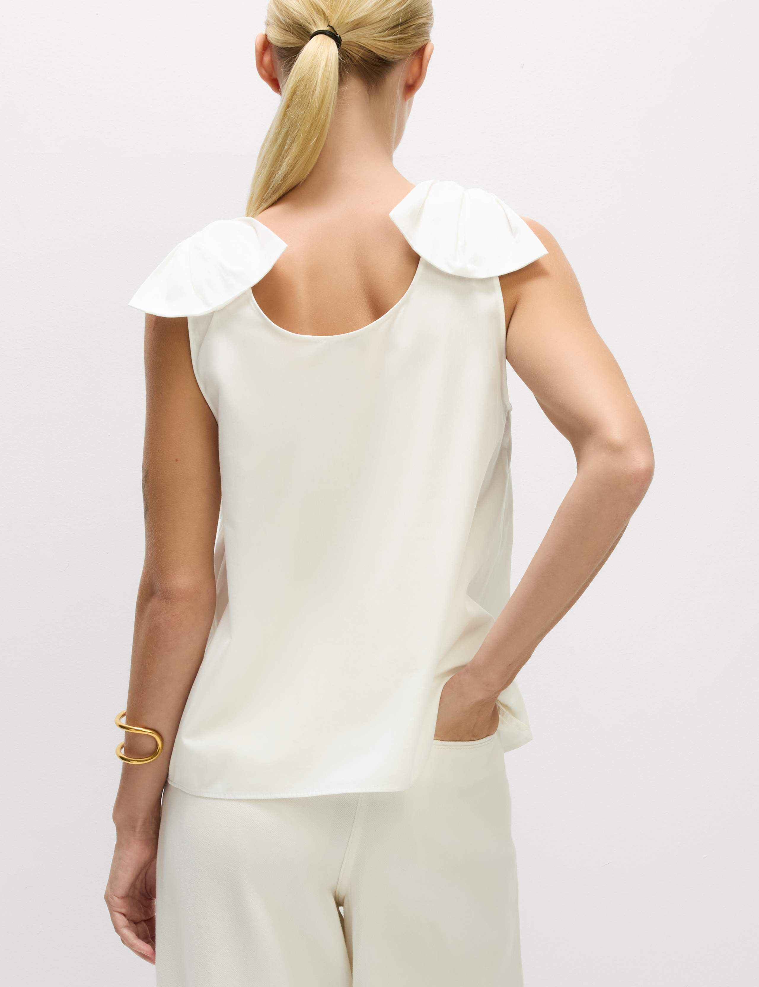 Pure Cotton Bow Round Neck Vest | M&S