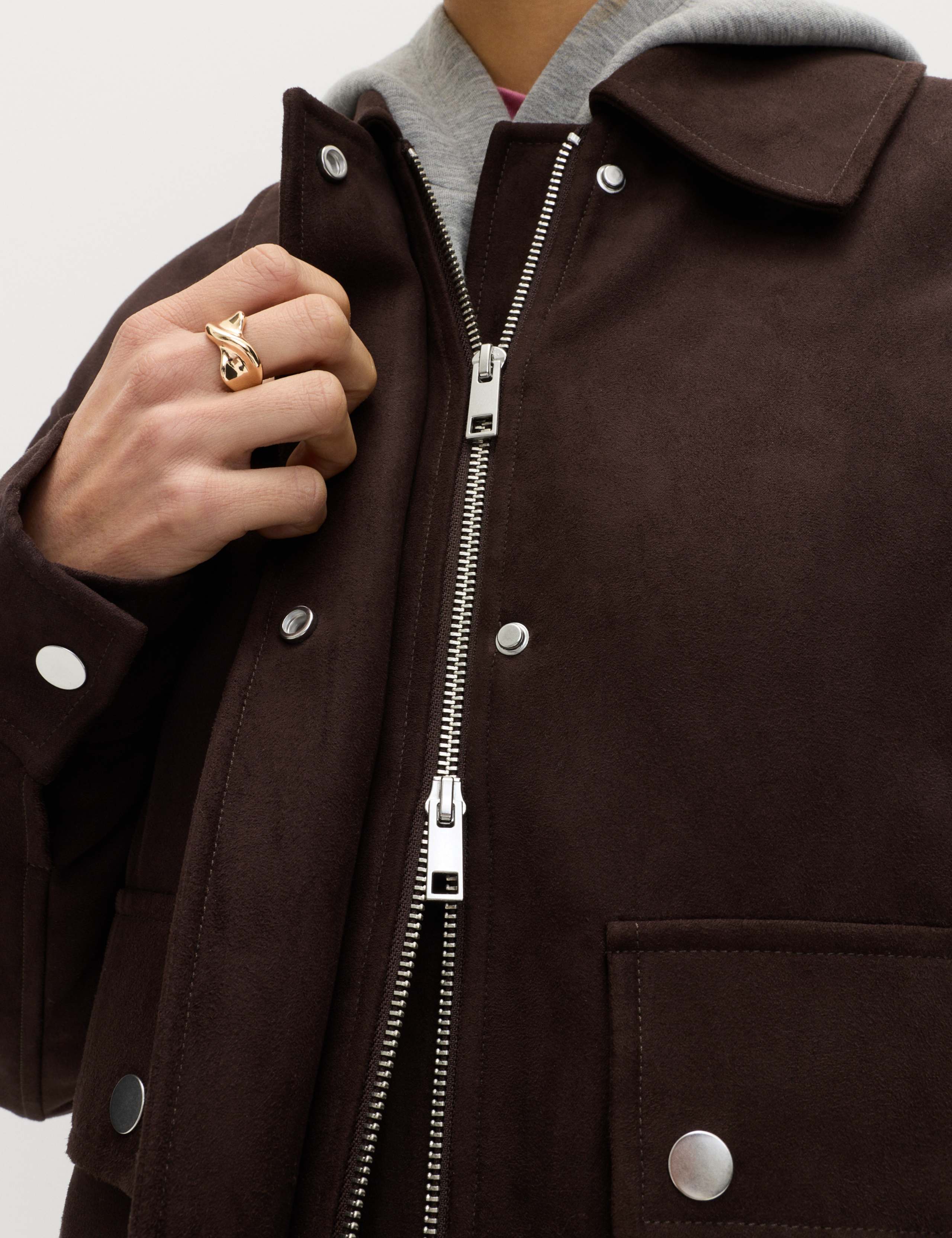 Suedette Trucker Jacket | M&S | M&S IE