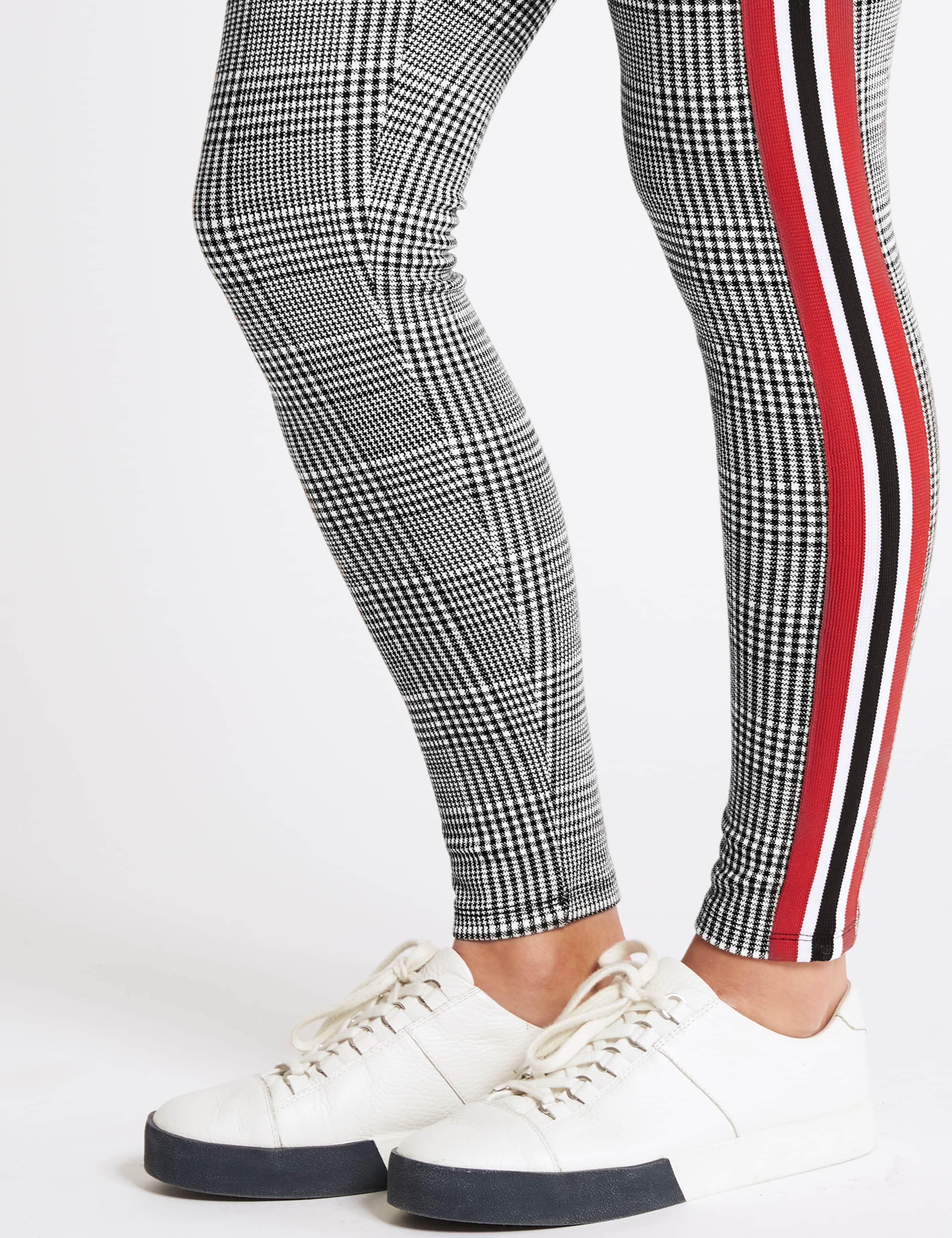 checked treggings