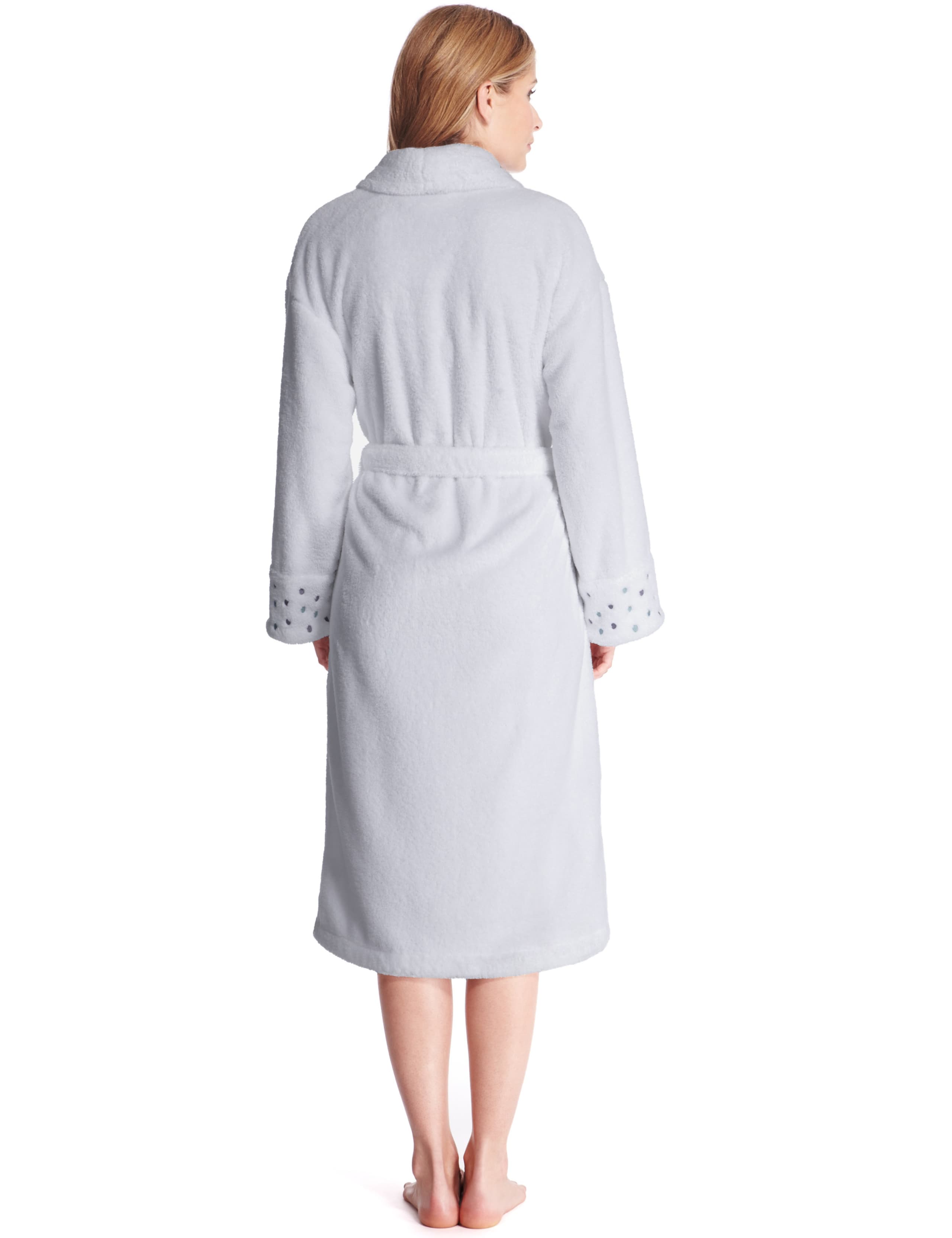 Shawl Collar Spotted Dressing Gown | M&S