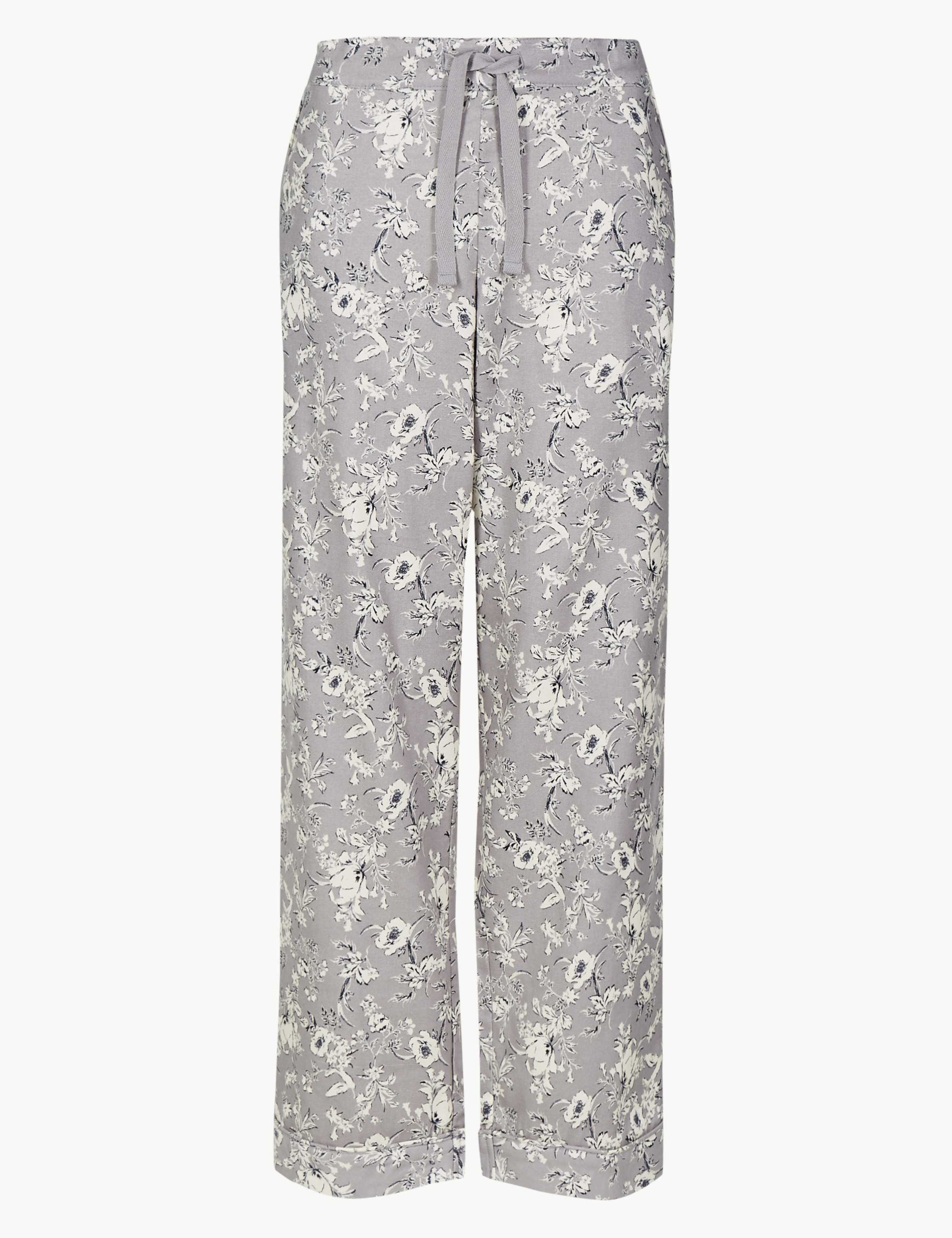 Pure Cotton Floral Print Pyjama Bottoms | M&S Collection | M&S IE