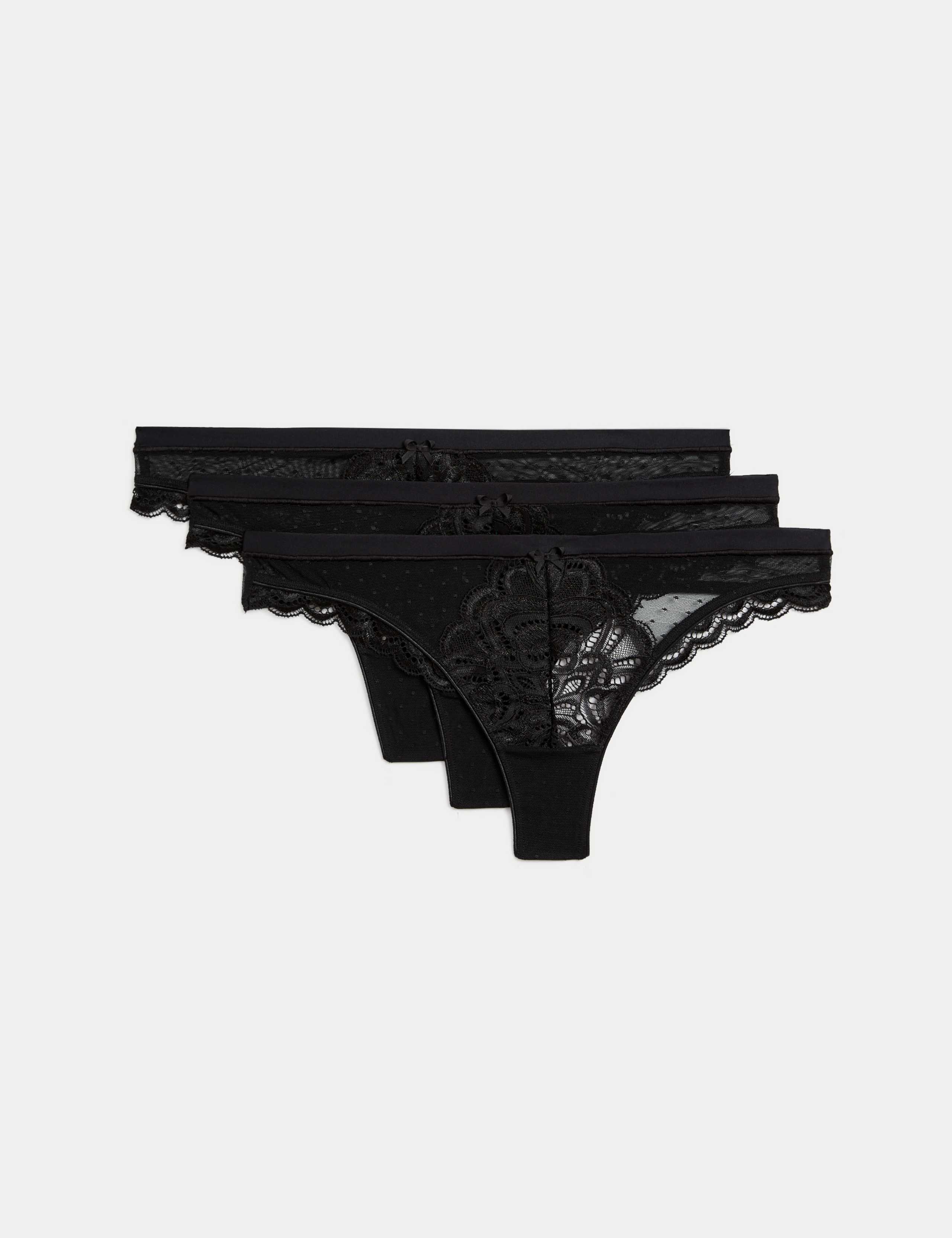 3pk Amelia Lace Thongs | M&S Collection | M&S