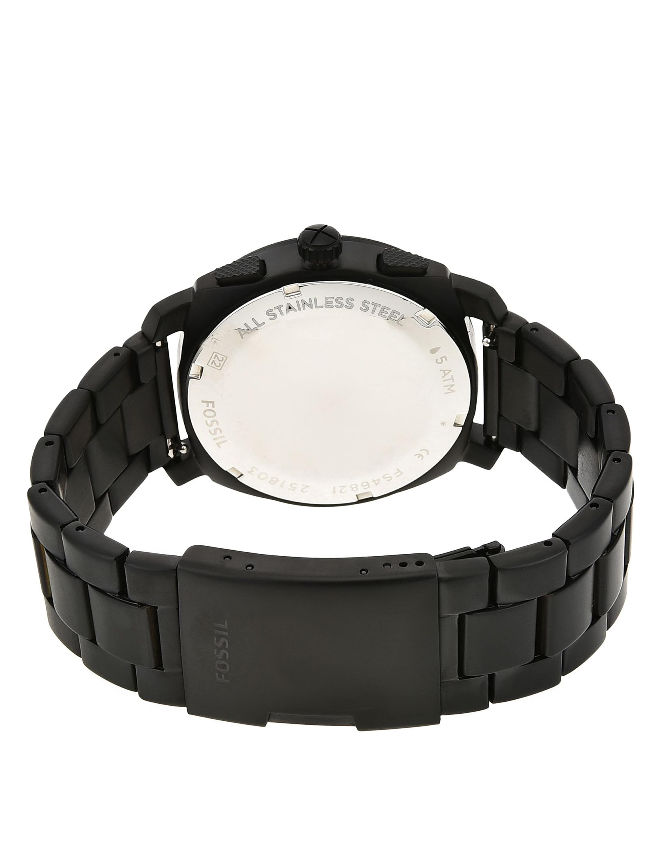 Fossil Machine Black Stainless Steel Chronograph Watch | Fossil | M&S