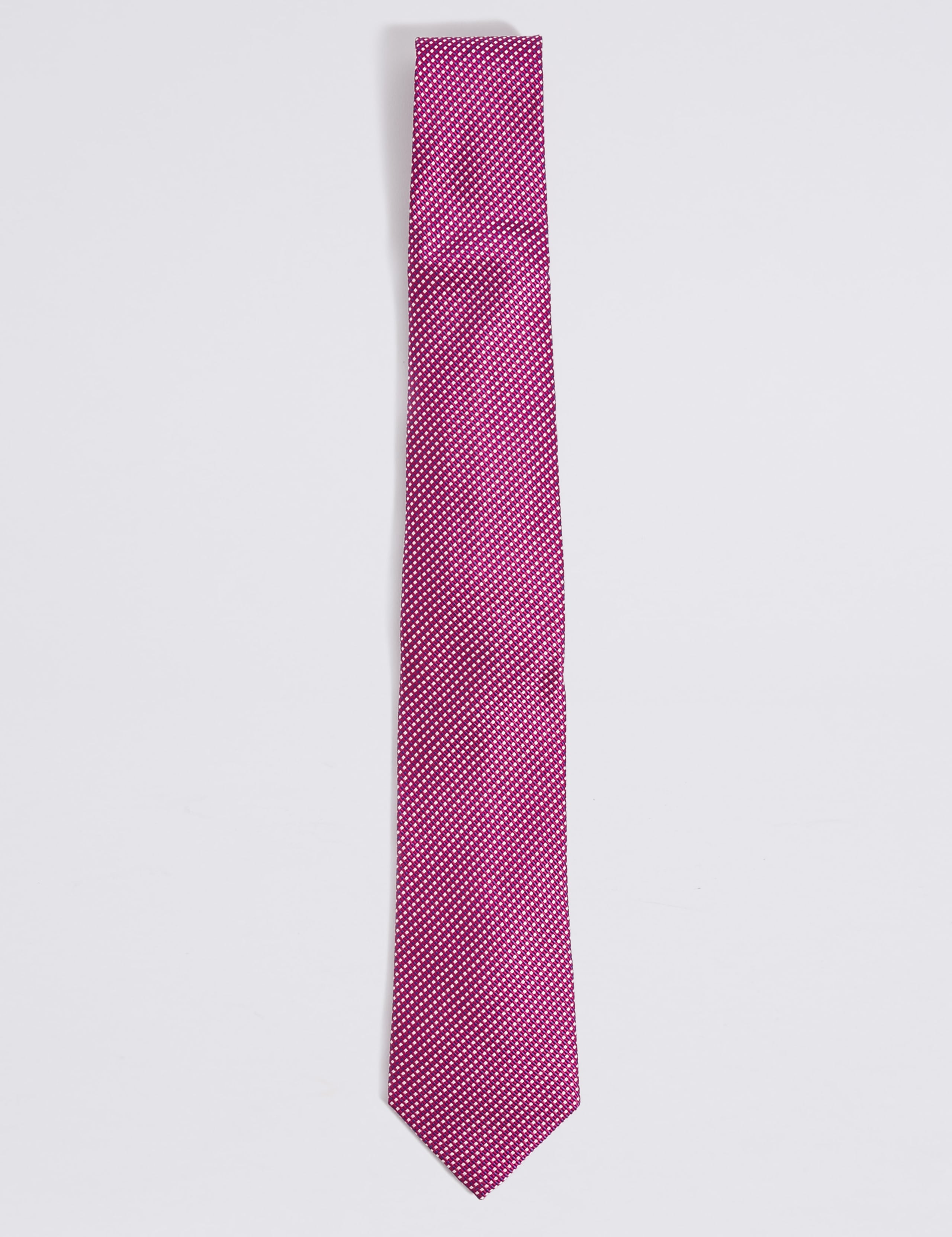 Longer Length Silk Rich Textured Tie | M&S Collection | M&S IE