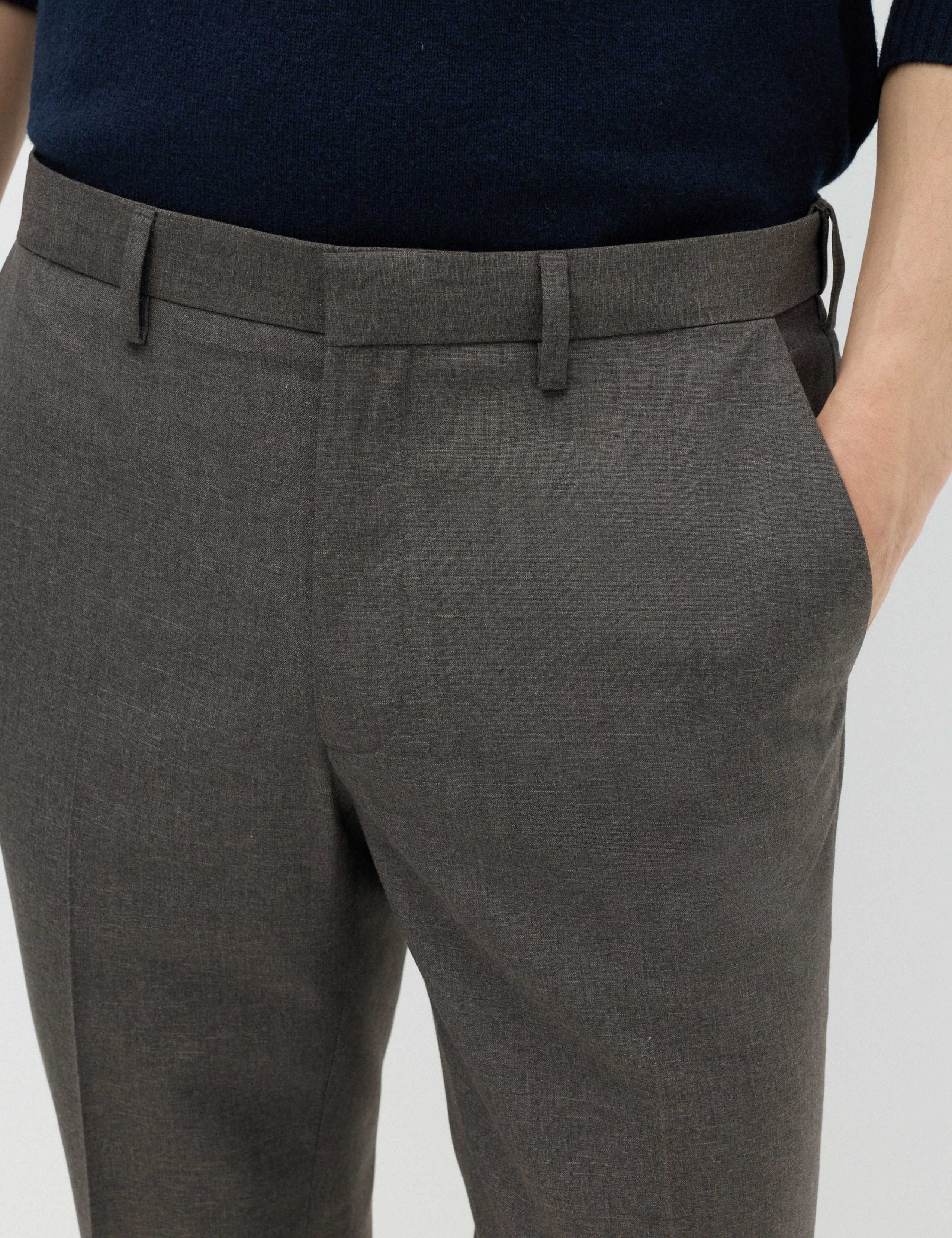 Slim Fit Single Pleat Trousers | M&S Collection | M&S