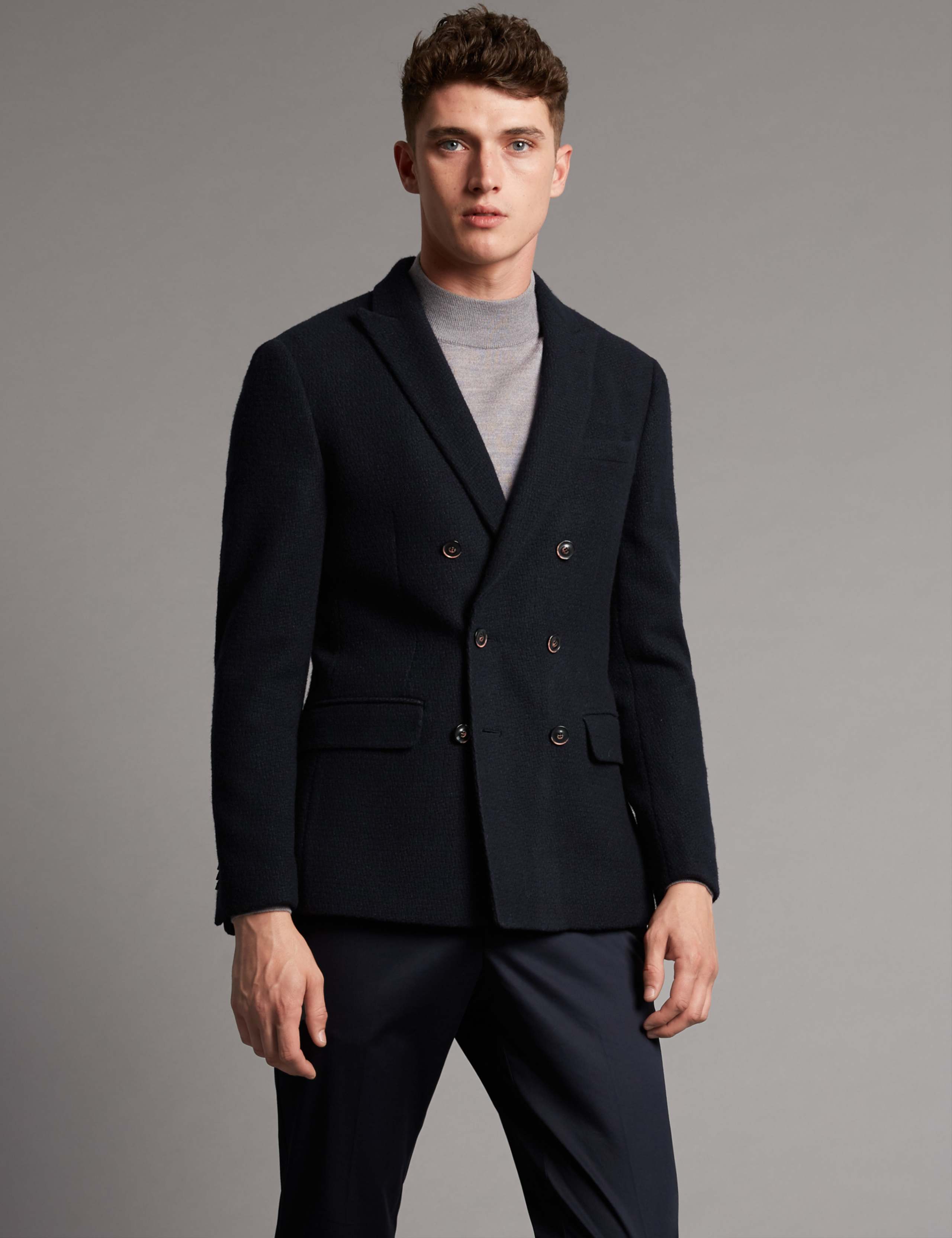 Textured Double Breasted Jacket | Autograph | M&S