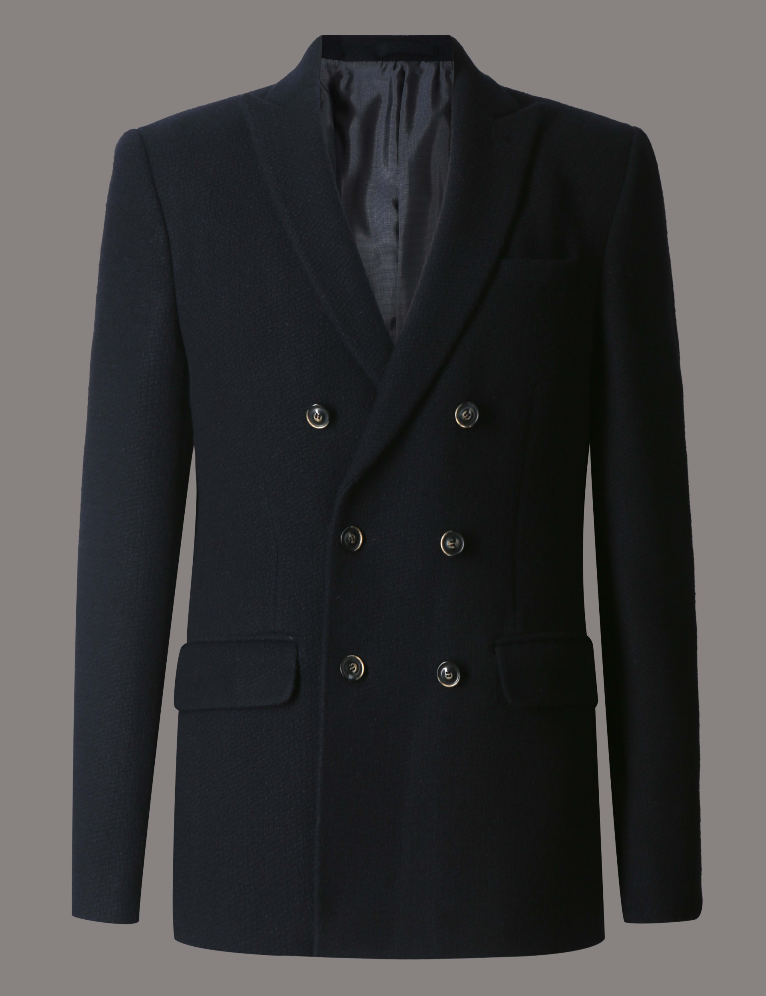 Textured Double Breasted Jacket | Autograph | M&S