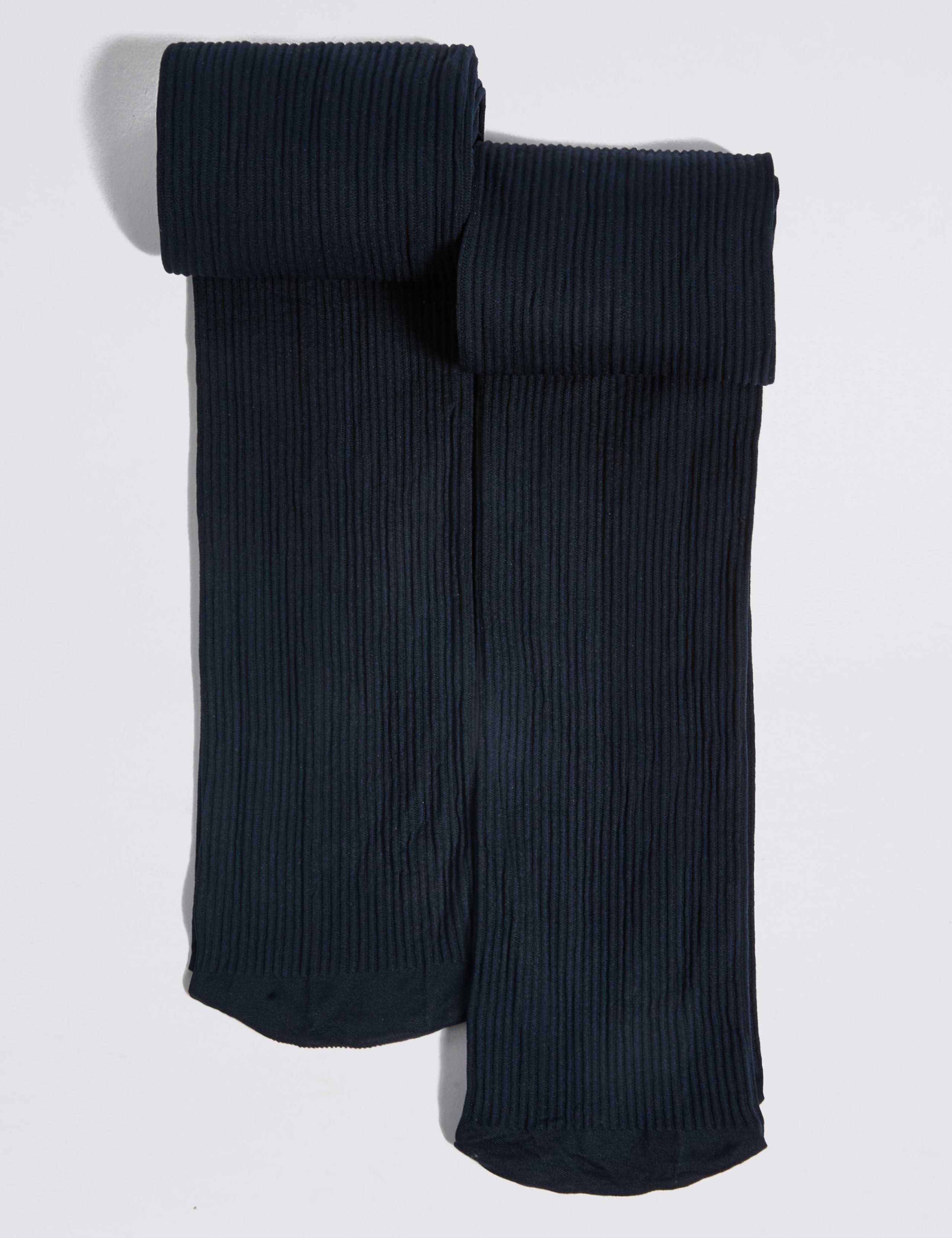 2 Pairs of 100 Denier Rib Tights | M&S IE