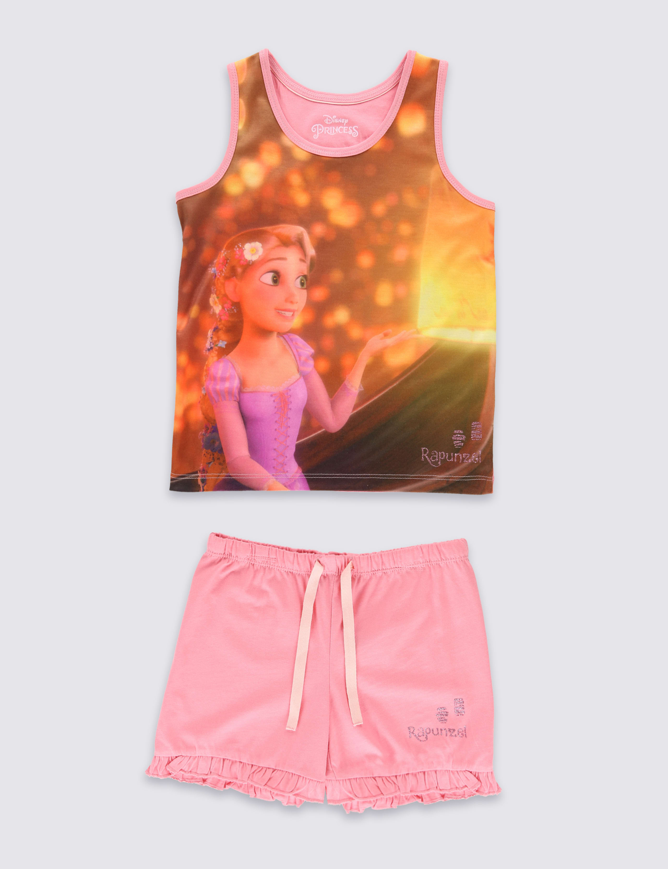 Pure Cotton Disney Princess Rapunzel Print Short Pyjamas (1-10 Years) | M&S