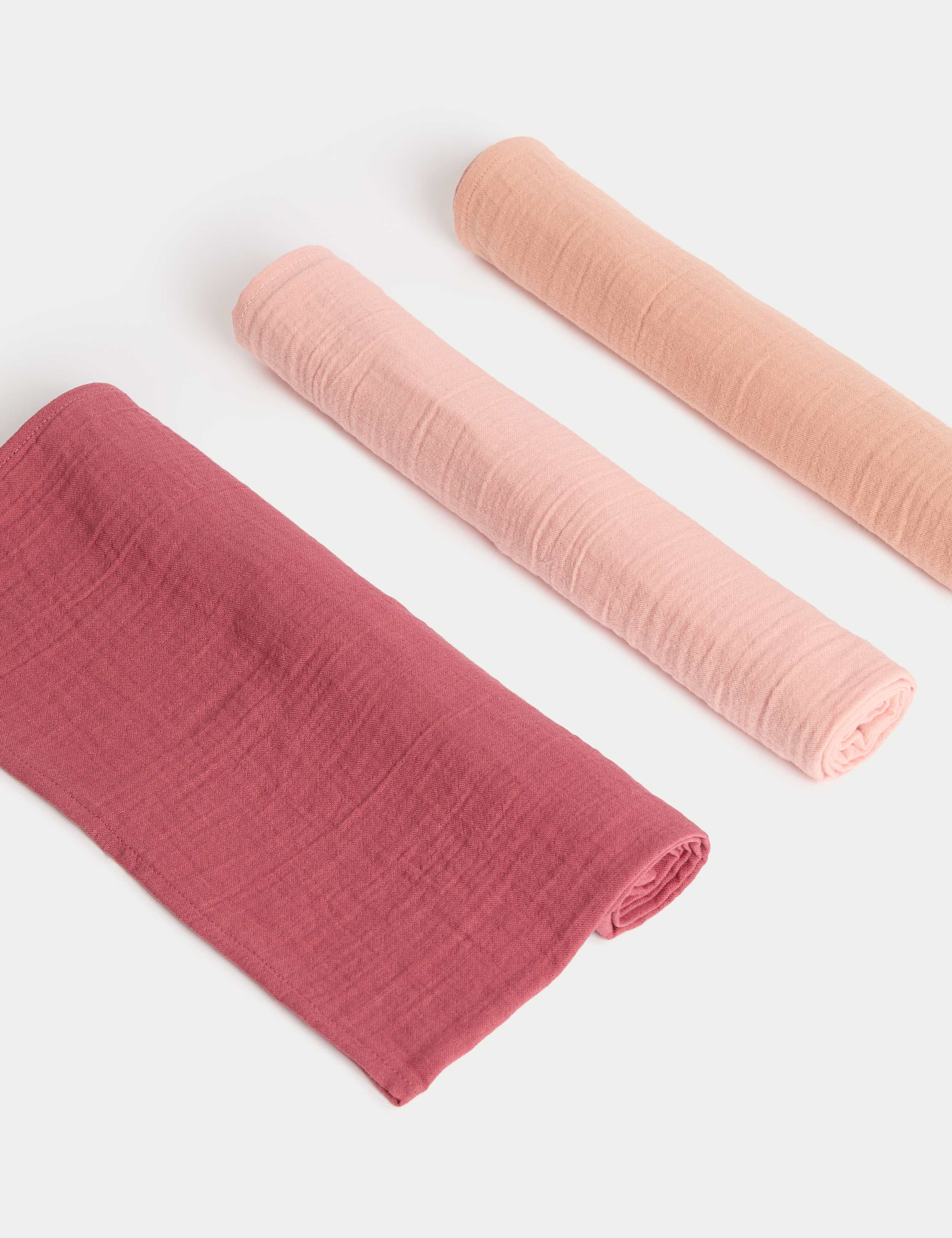 3 Pack Pure Cotton Muslins | M&S | M&S