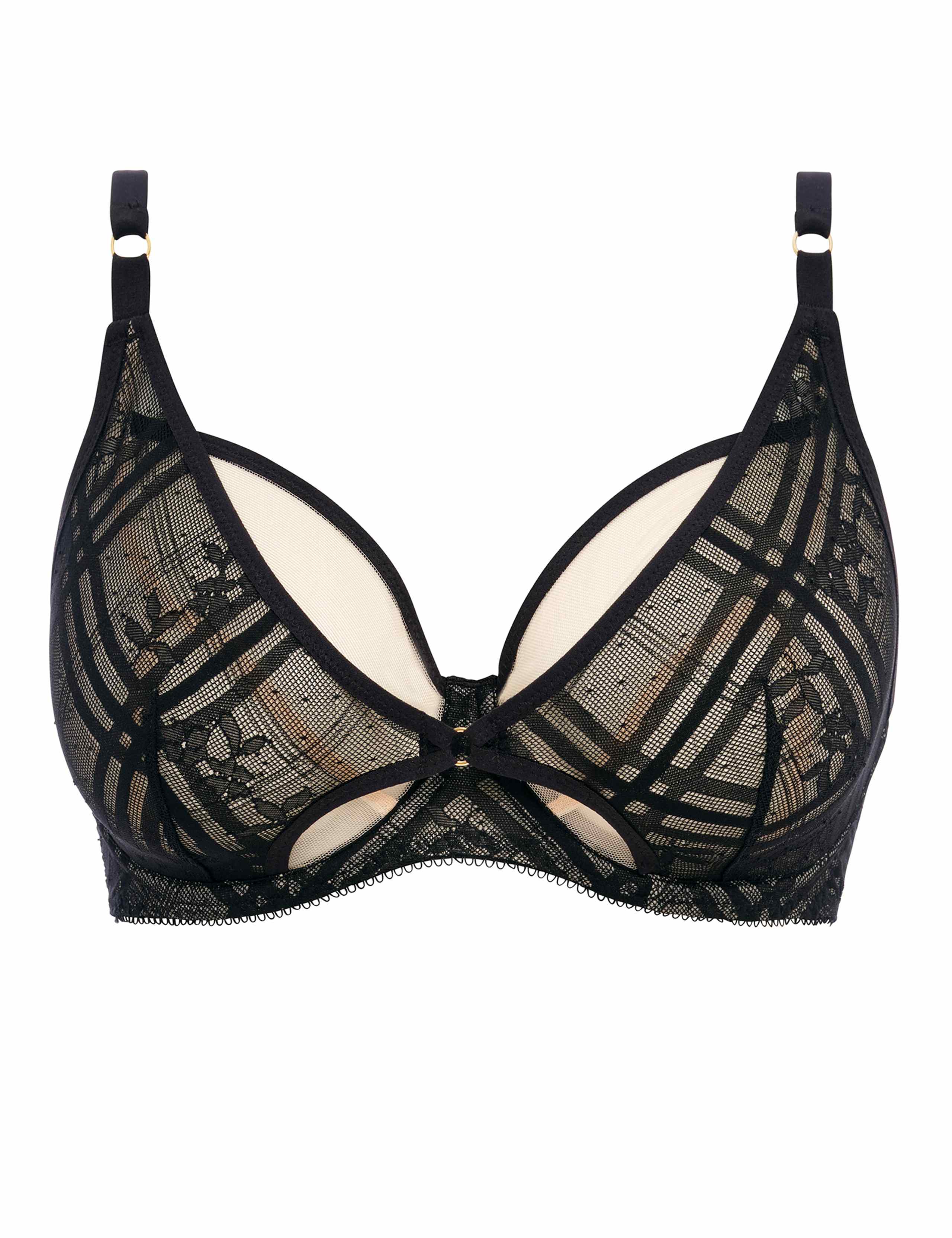 Freya Fatale Mesh Embroidered Wired Plunge Bra | Freya | M&S