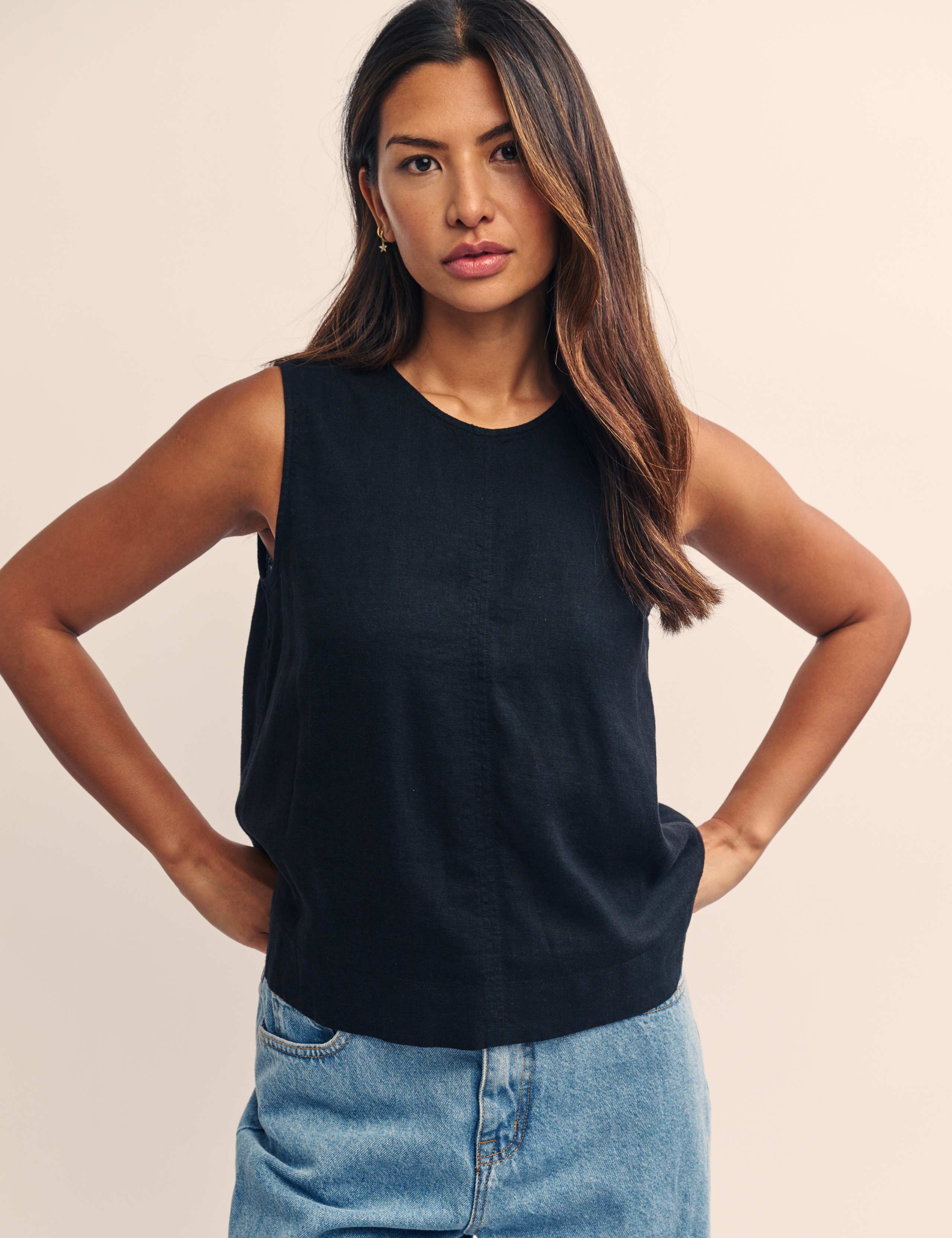 Linen Rich Tank Top | Nobody's Child | M&S
