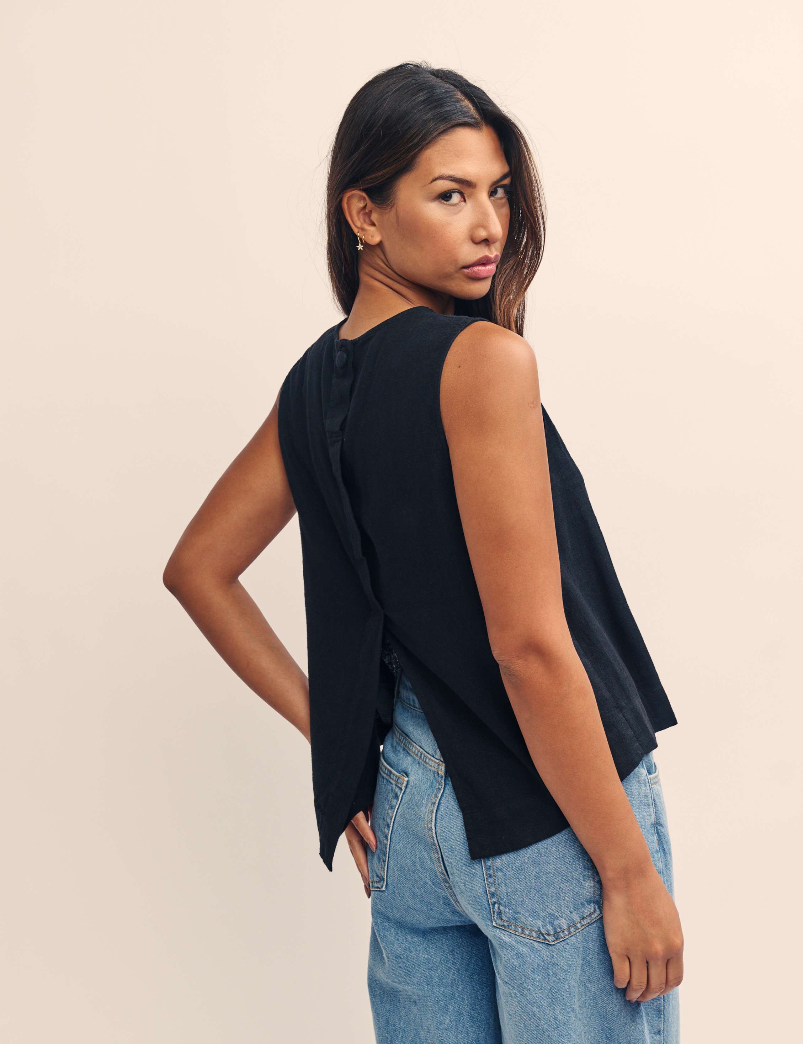 Linen Rich Tank Top | Nobody's Child | M&S